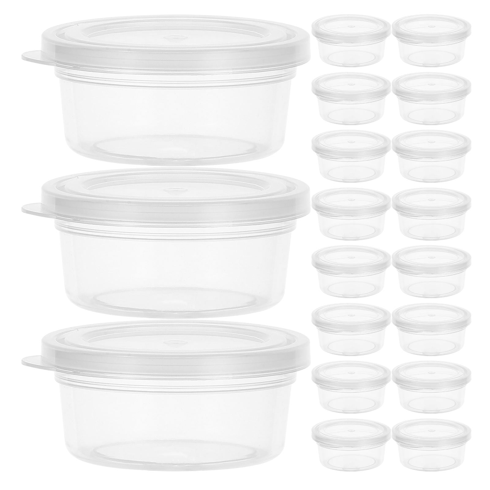 WHAMVOX 20pcs Small Clear Plastic Storage Boxes Lidded Mini Containers ...