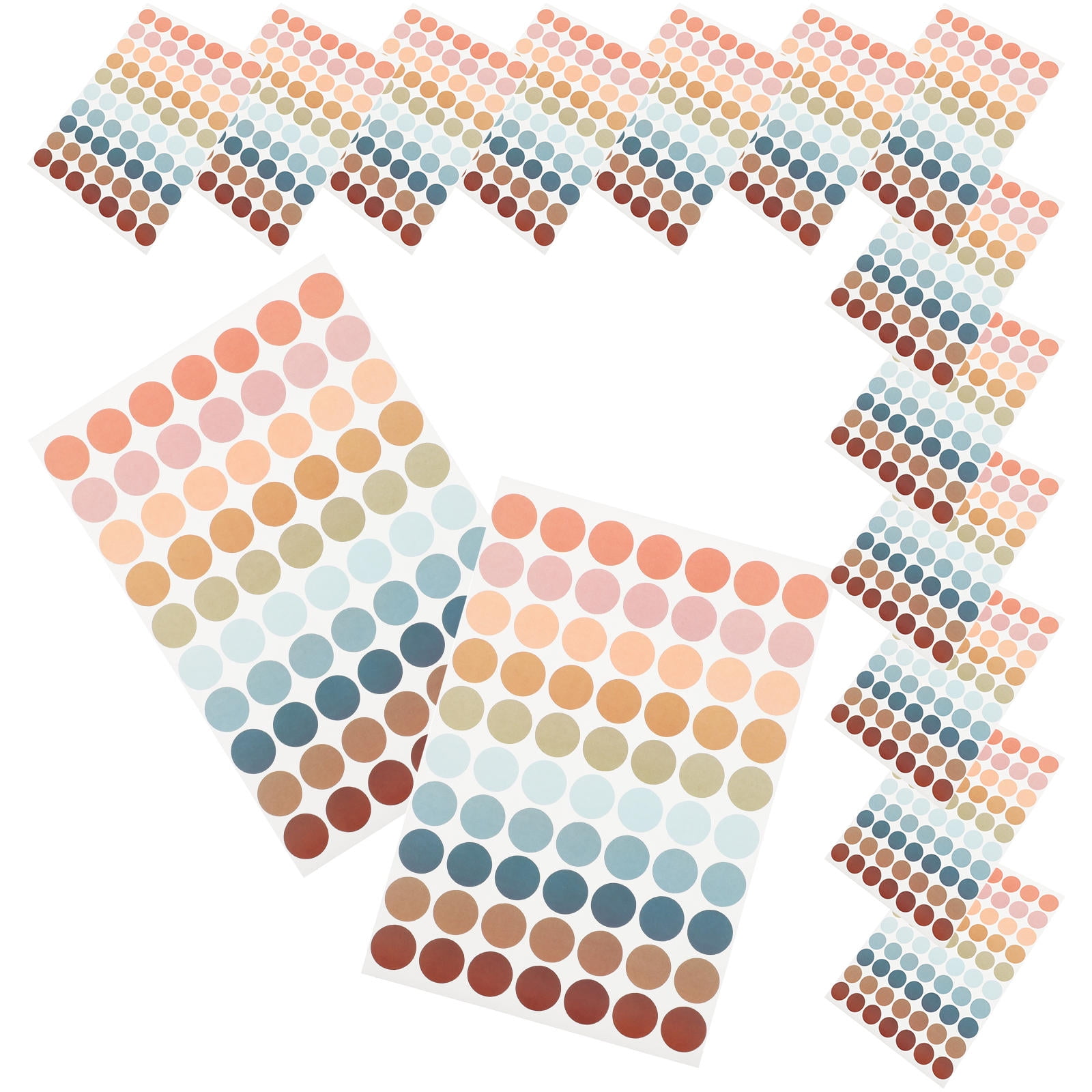 FESTFENDS 20Pack Small Round Stickers Dots Self-adhesive Paper Multi ...