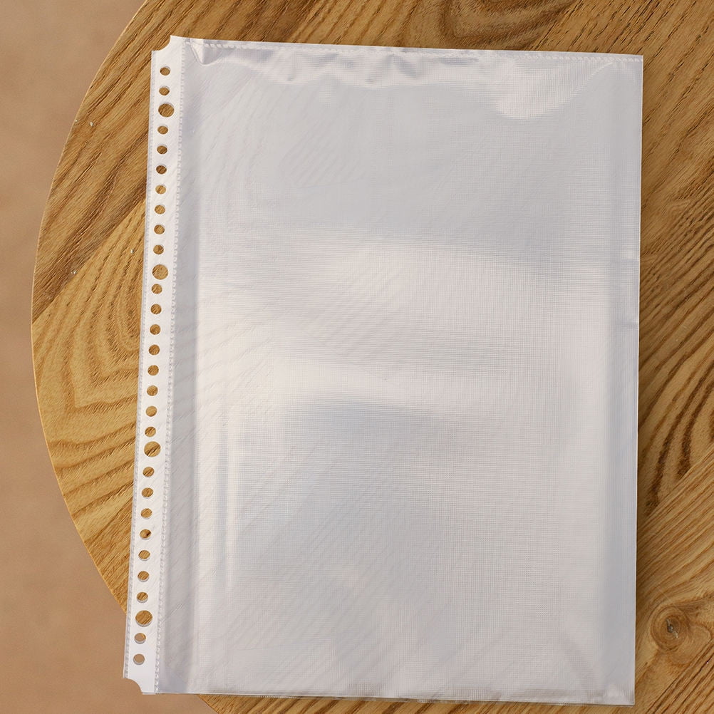 WHAMVOX 20pcs Transparent Document Folder Inserts 30-Hole A4 Clear ...