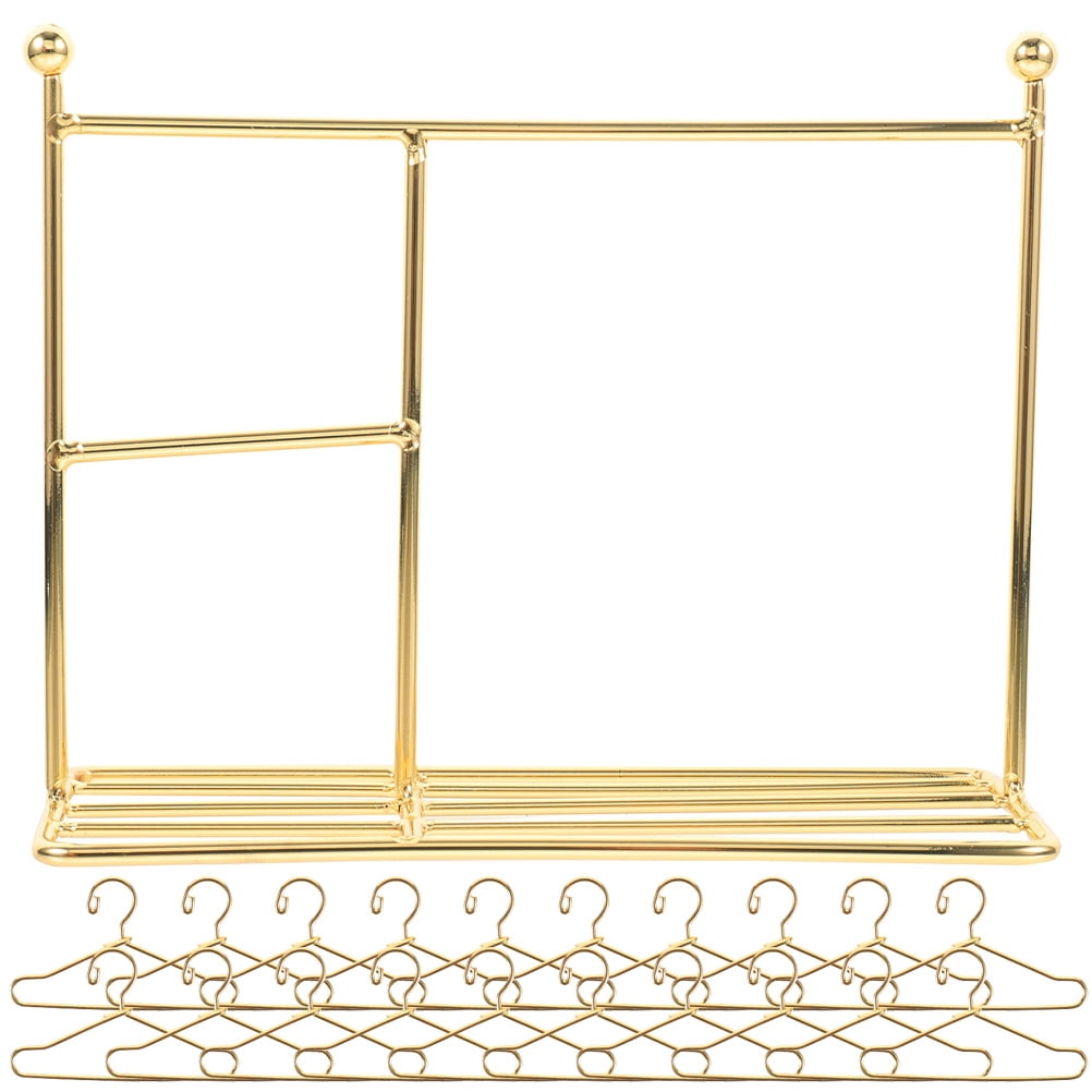 WHAMVOX 21 Pcs Storage Display Stand Doll Garment Rack Miniature ...