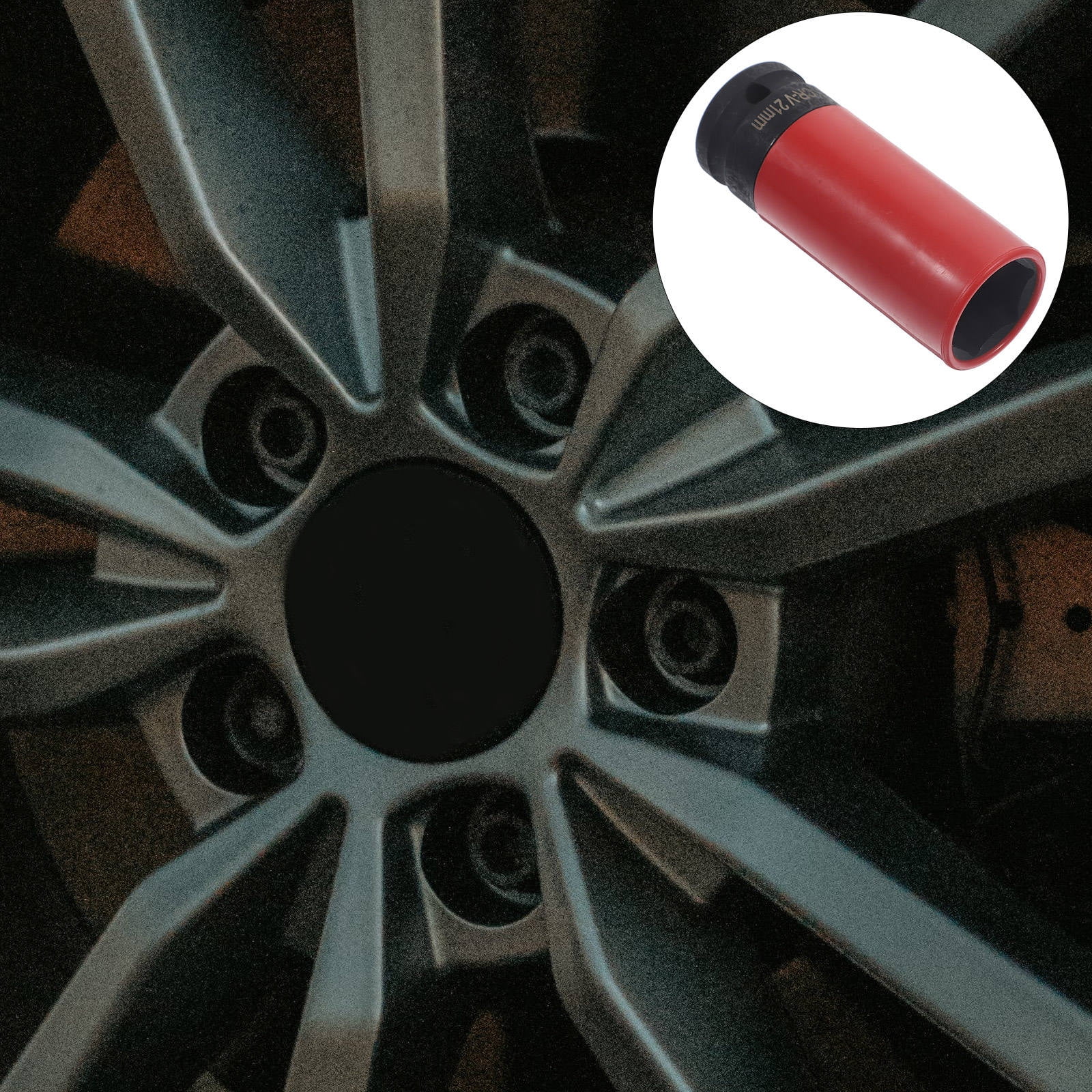 WHAMVOX 21mm 1/2 Inch Drive Impact Lug Nut Socket with Highstrength Material for Deep Nuts ...
