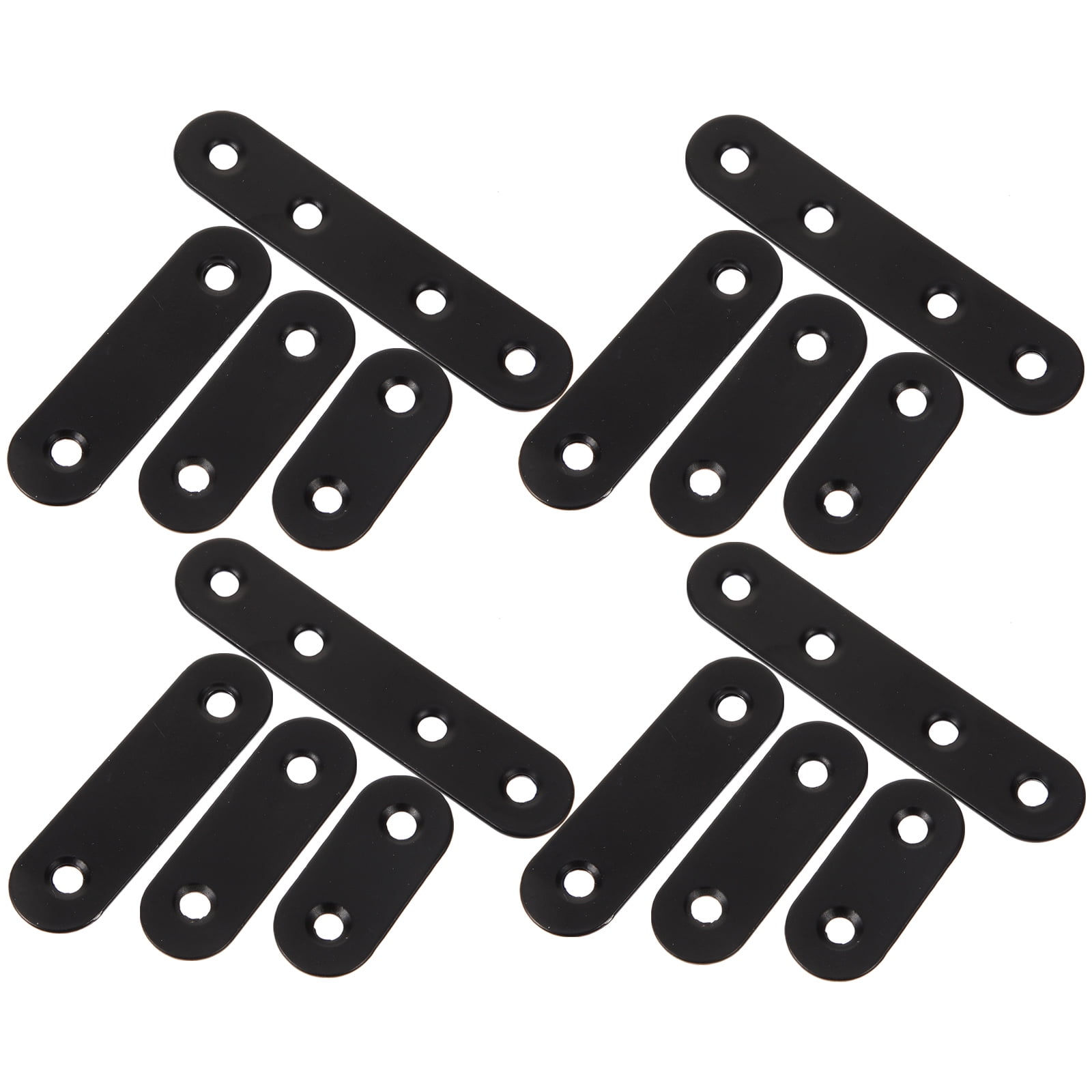 WHAMVOX 24pcs Flat Plate Brackets Straight Flat Braces Metal Brace ...