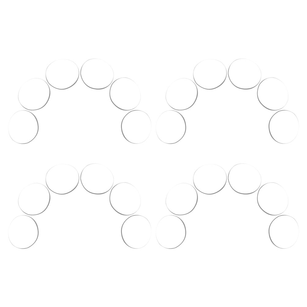 FESTFENDS Clear Bumper Pads Glass Spacers 24Pack 1In Round For Smooth ...