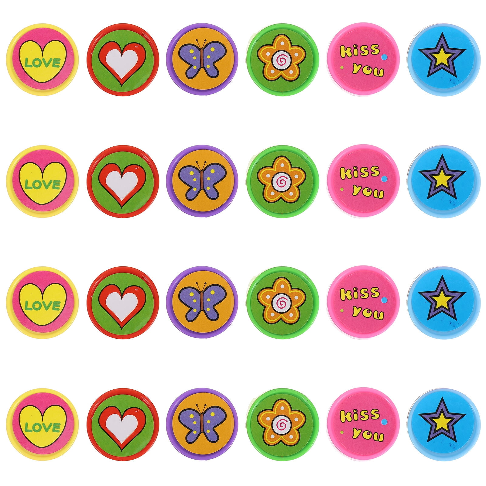 WHAMVOX 24pcs Spring Flowers Stamps Butterfly Kids Stampers For ...