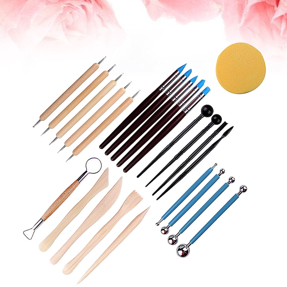 WHAMVOX 24pcs of One Set Multifunction Pottery Tools Silicone Pens ...