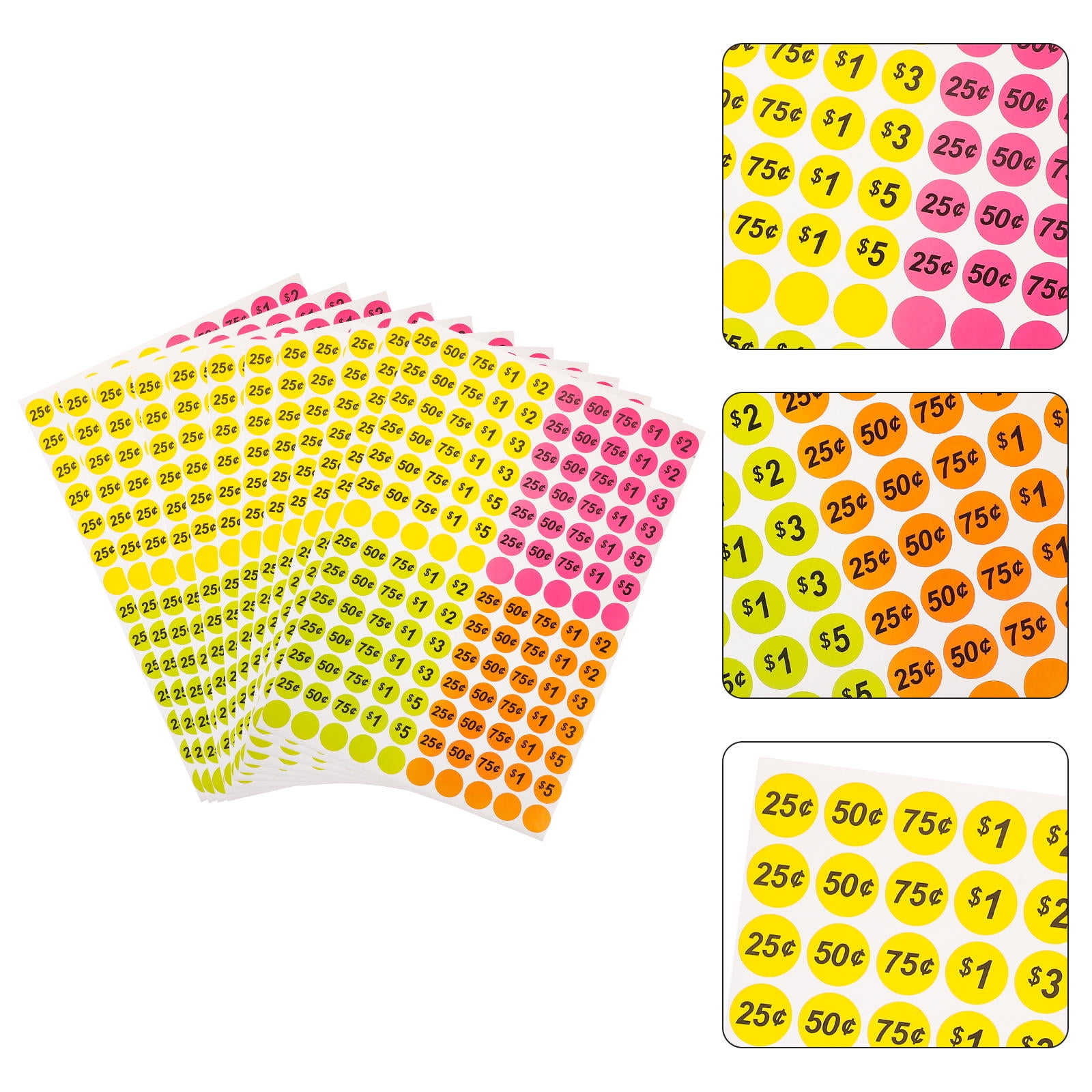 WHAMVOX 25 Sheets Removable Price Tag Sticker 32.00X22.00X0.10CM ...