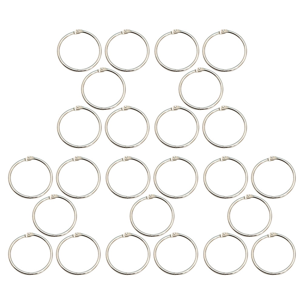 WHAMVOX 25Pcs Notebook DIY Binder Rings Reusable Rings Loose Leaf ...