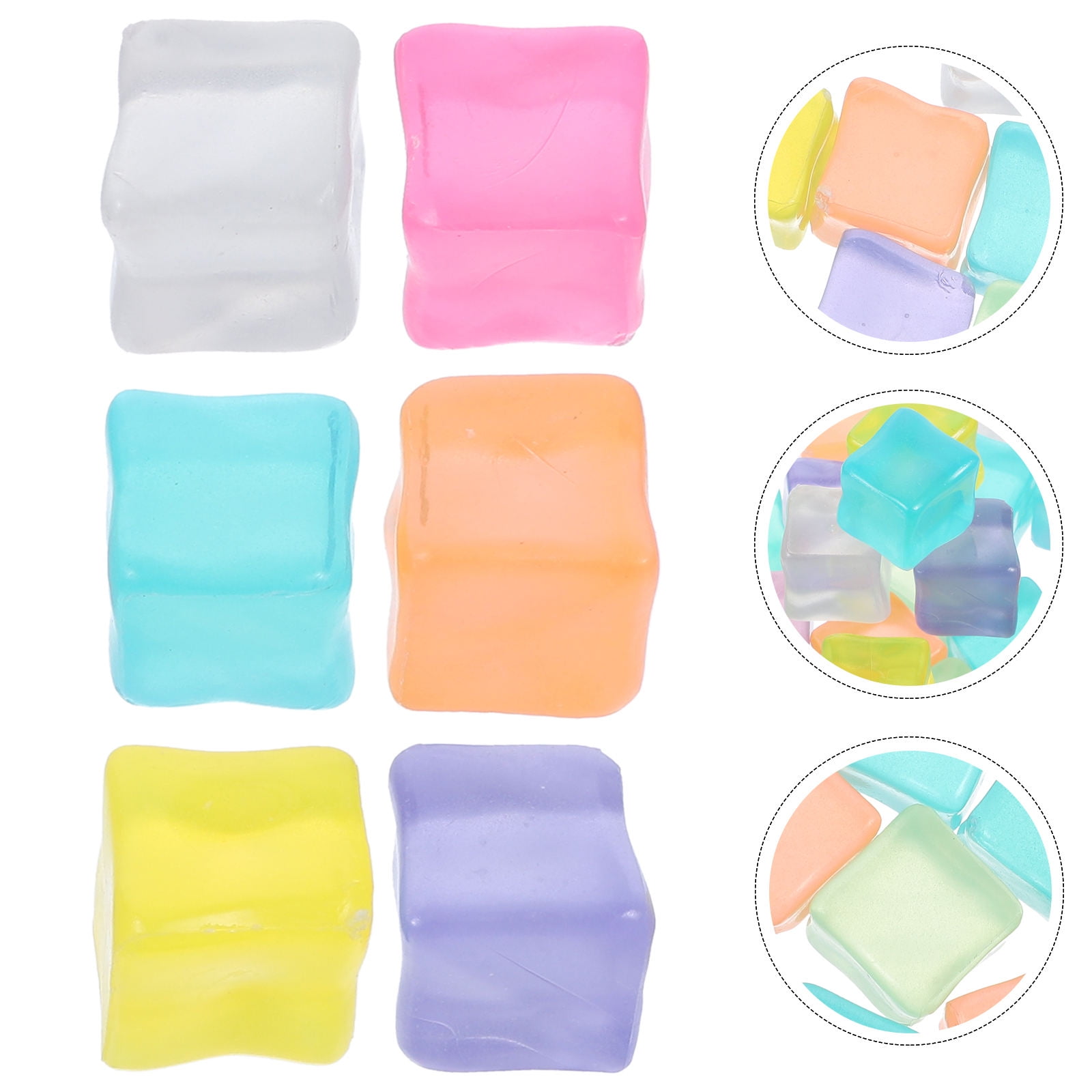 WHAMVOX 25pcs Reusable Ice Cubes Washable Ice Cubes Refreezable Ice ...