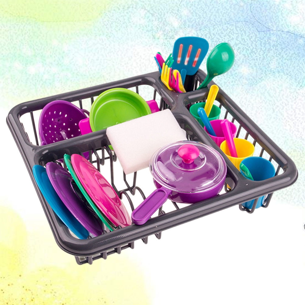 WHAMVOX 27 Pieces Pretend Play Kitchen Utensils Set in Assorted Colors ...
