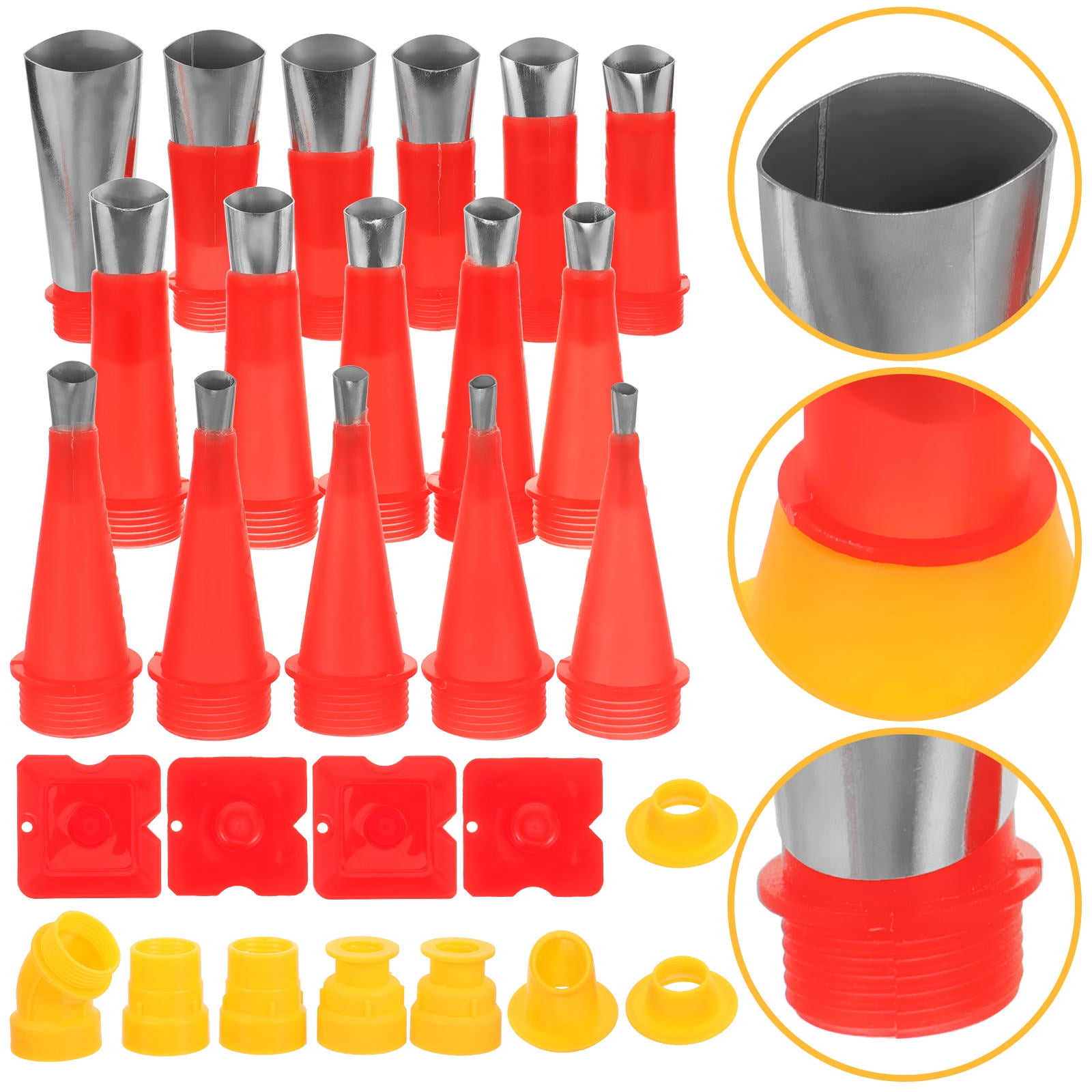 WHAMVOX 28pcs Caulking Finisher Kit Caulking Nozzle Grout Scraper ...