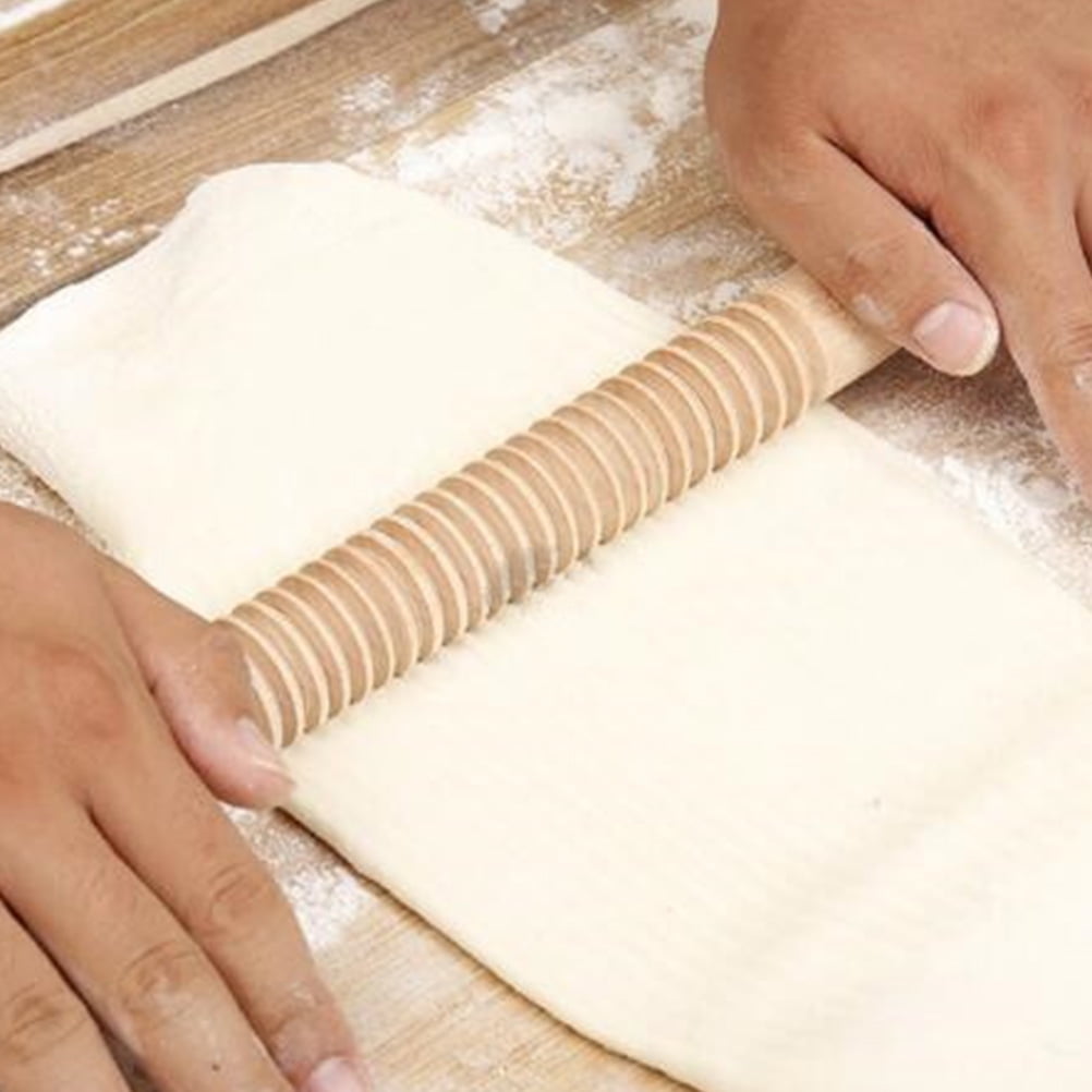 WHAMVOX 2PCS Bakers Rolling Pin for Baking and Pastry Making in Beige ...