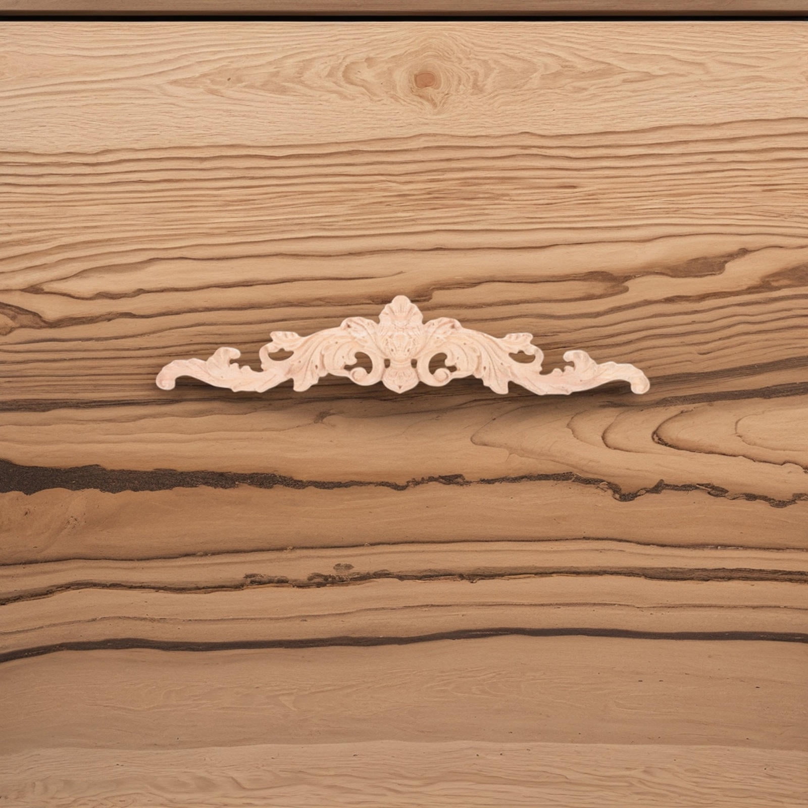 WHAMVOX 2PCS Wood Appliques Flower Pattern Carved Onlay Decorative Wood ...