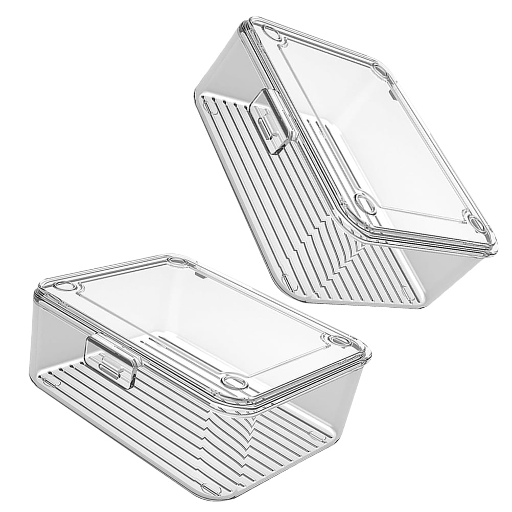 WHAMVOX 2Pack Card Storage Boxes for Gamers with Transparent Plastic ...