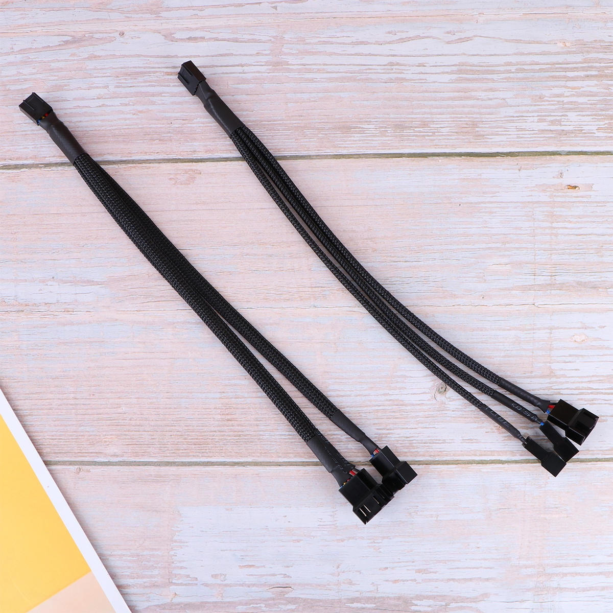 WHAMVOX 2Pc 1 to 3 Mainboard 4 PIN Fan Extention Cables PWM Adapter ...