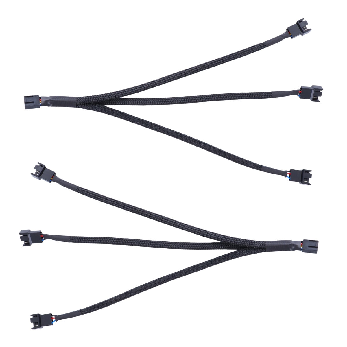 WHAMVOX 2Pc 1 to 3 Mainboard 4 PIN Fan Extention Cables PWM Adapter ...