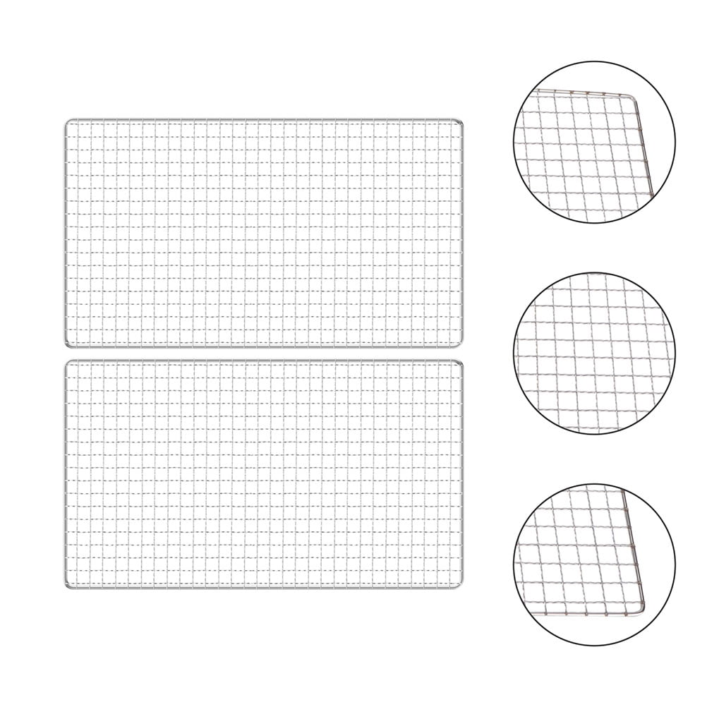 WHAMVOX 2Pc Barbecue Wire Meshes Outdoor BBQ Grill Nets Square Grill ...