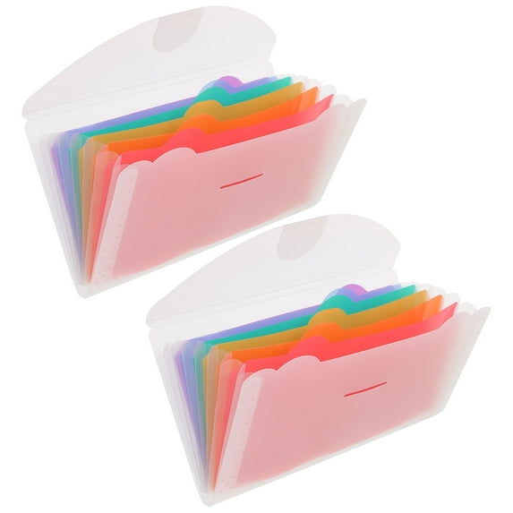 WHAMVOX 2Pcs Accordion File Organizer Receipt Organizer File Fold ...
