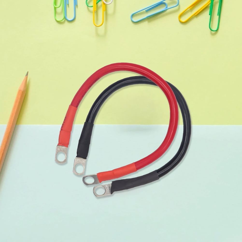 WHAMVOX 2Pcs Heavy Duty Car Cable for Batteries with Copper PVC Rubber ...