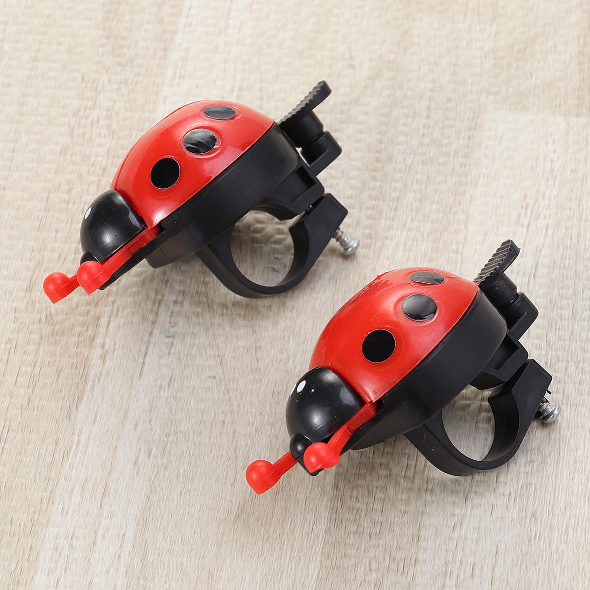 WHAMVOX 2Pcs Red Ladybug Bike Bells for Children with Cute Design and ...
