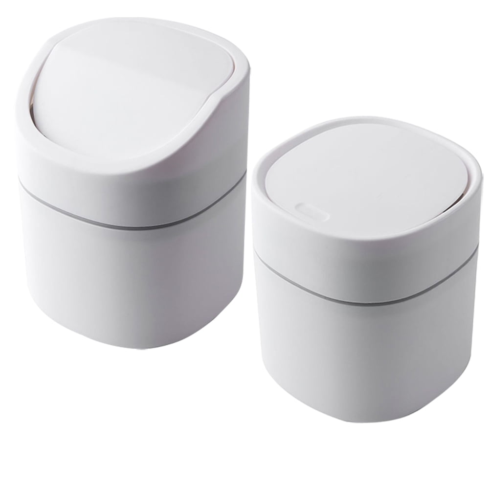 WHAMVOX 2Set Small Waste Basket Wastebasket for Living Room Easy ...