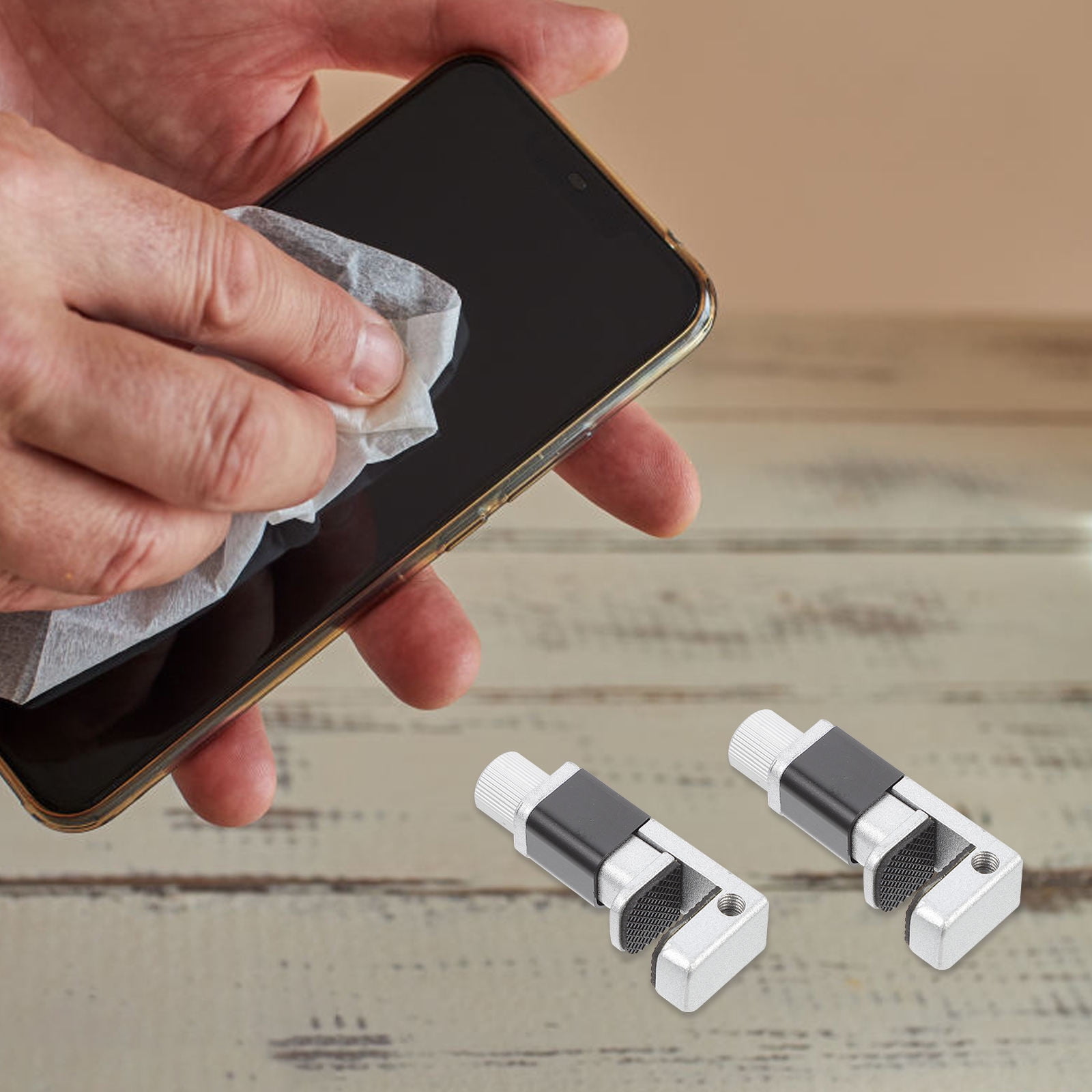 WHAMVOX 2pcs Adjustable Fastening Clamps Clip Tools Phone Screen Fixing ...