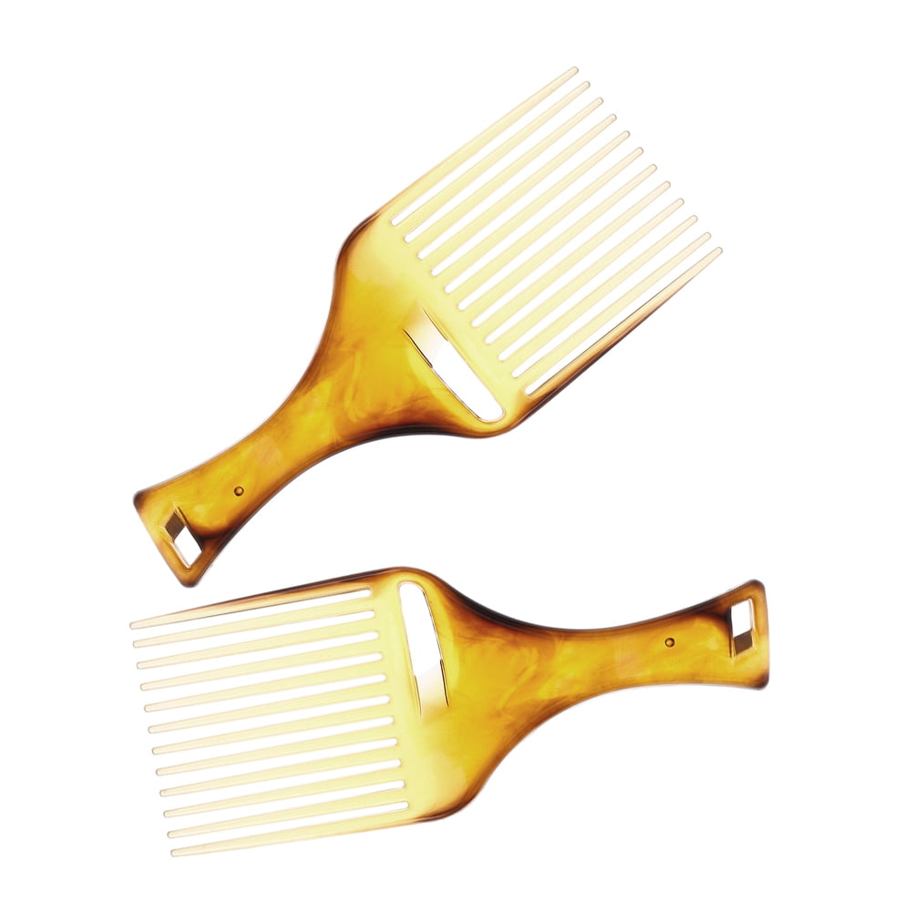 WHAMVOX 2pcs Afro Hair Pick Comb Wide Tooth Comb Plastic Hair Pick ...