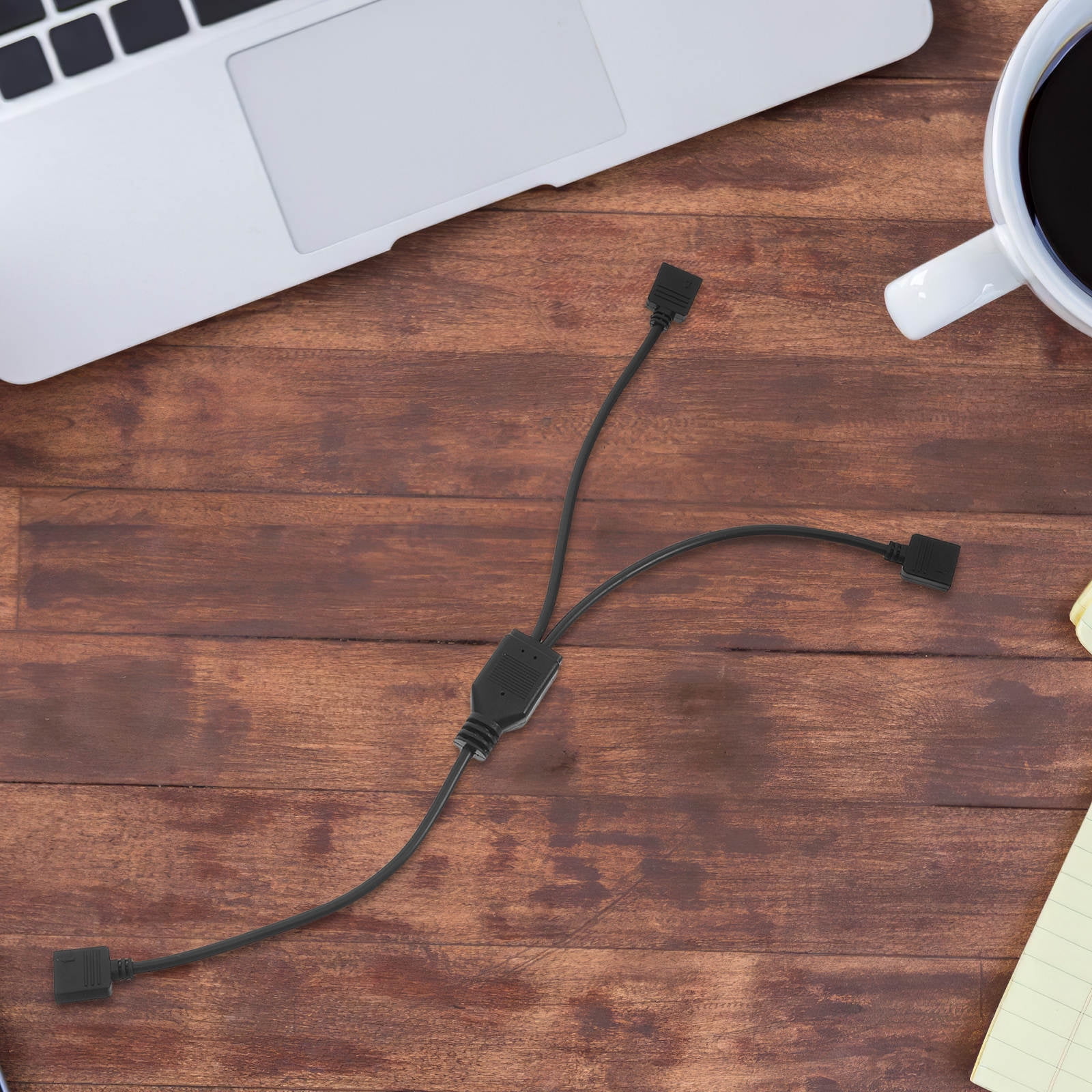 WHAMVOX 2pcs Argb Splitter Cable 1 To 2 5v 3 Pin Addressable Splitter ...