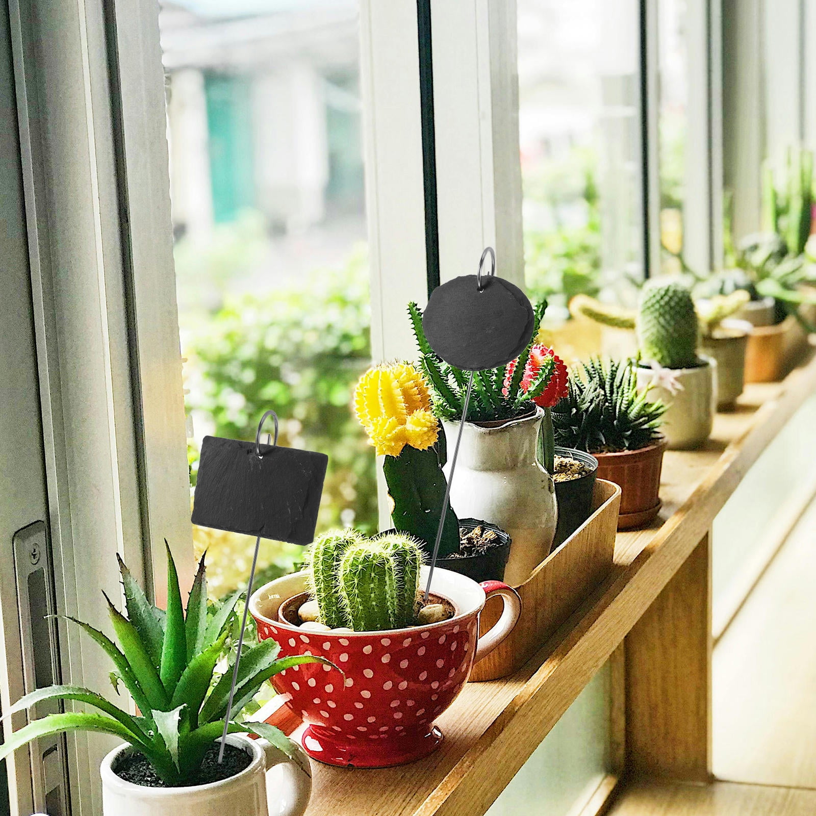 WHAMVOX 2pcs Chalkboard Plant Labels Outdoor Garden Markers Indoor ...