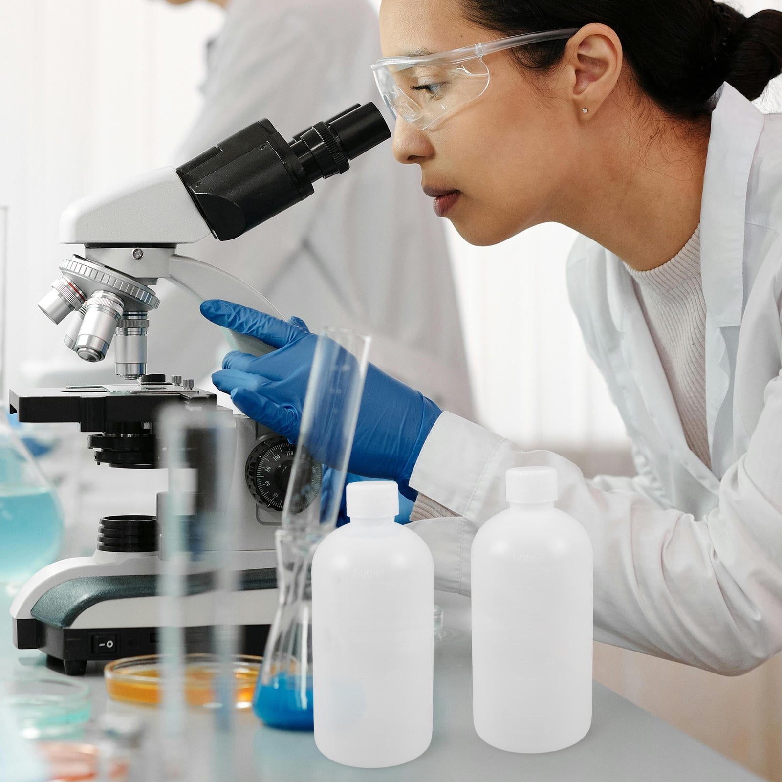 HOOWIFFY Reagent Bottles Hdpe Polyethylene Plastic 2Pcs 11.8x3.0x3.0in ...