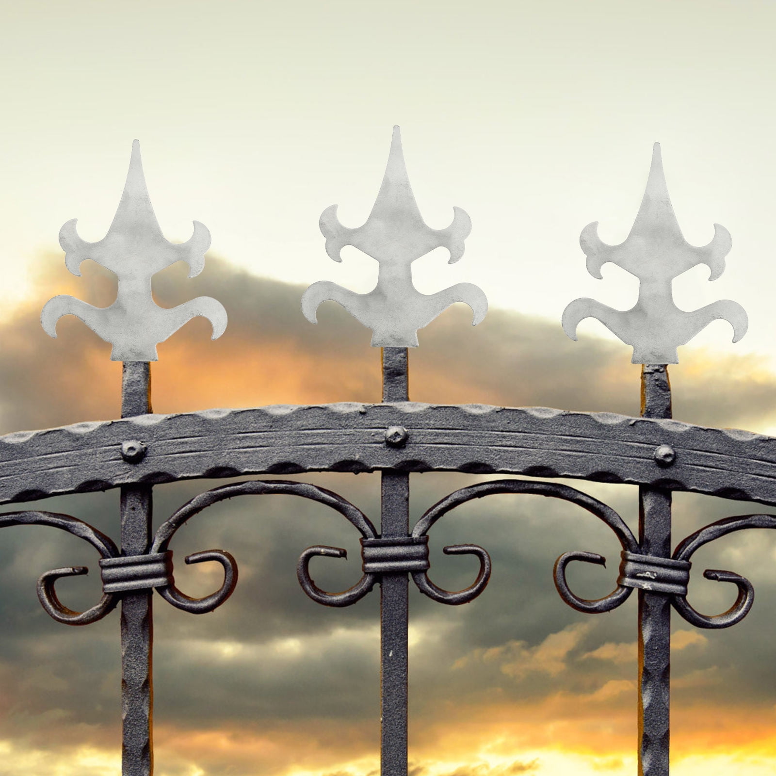 WHAMVOX 2pcs Decorative Fence Topper Security Fence Topper Ornamental ...