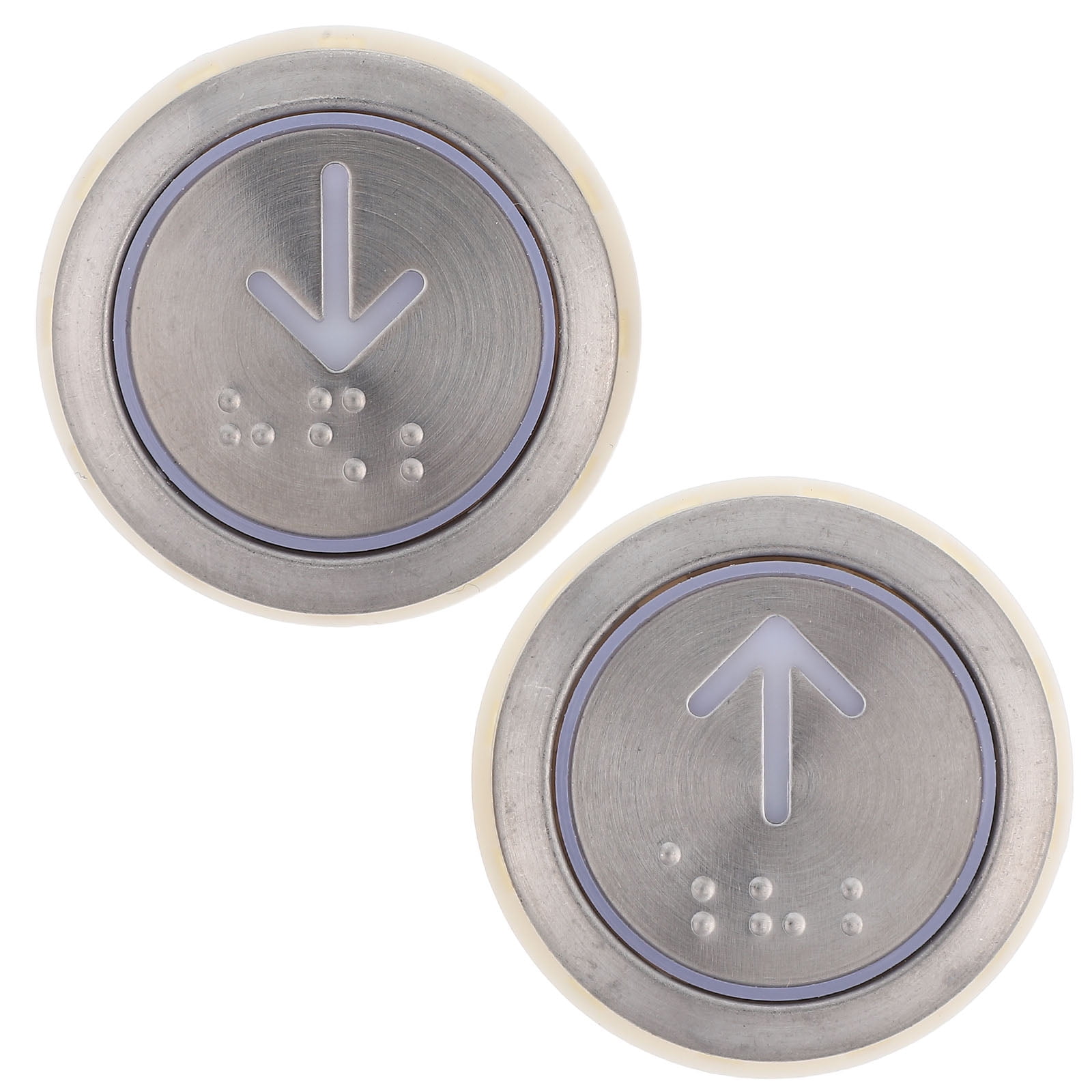 WHAMVOX 2pcs Elevator Button Switch with Braille Stainless Steel Round ...