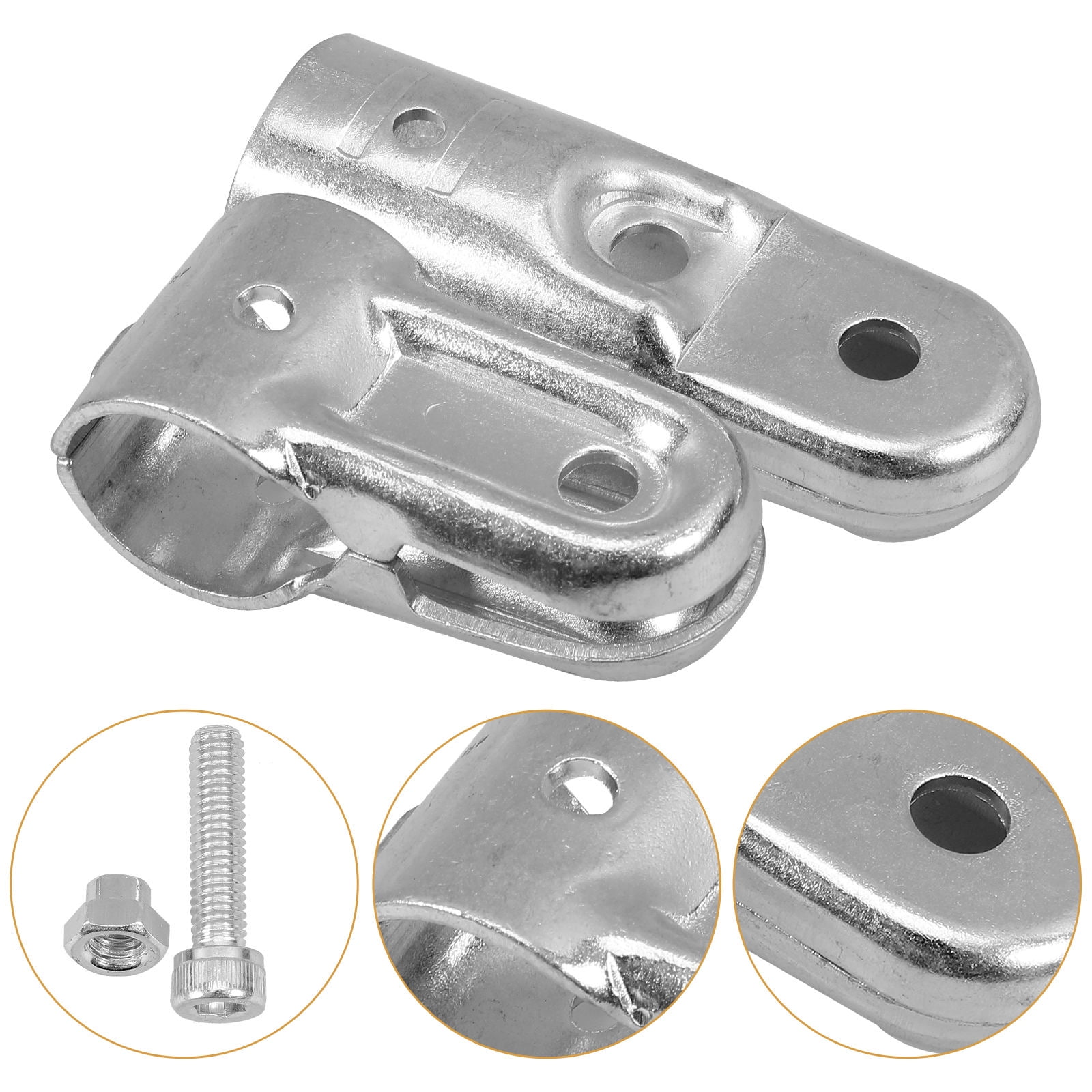 WHAMVOX 2pcs End Rail Connectors Chain Link Fence Clamps Structural ...