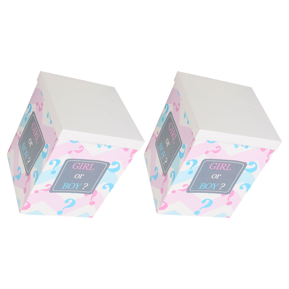 WHAMVOX 2pcs Gender Reveal Voting Box Gender Reveal Balloon Box Party ...