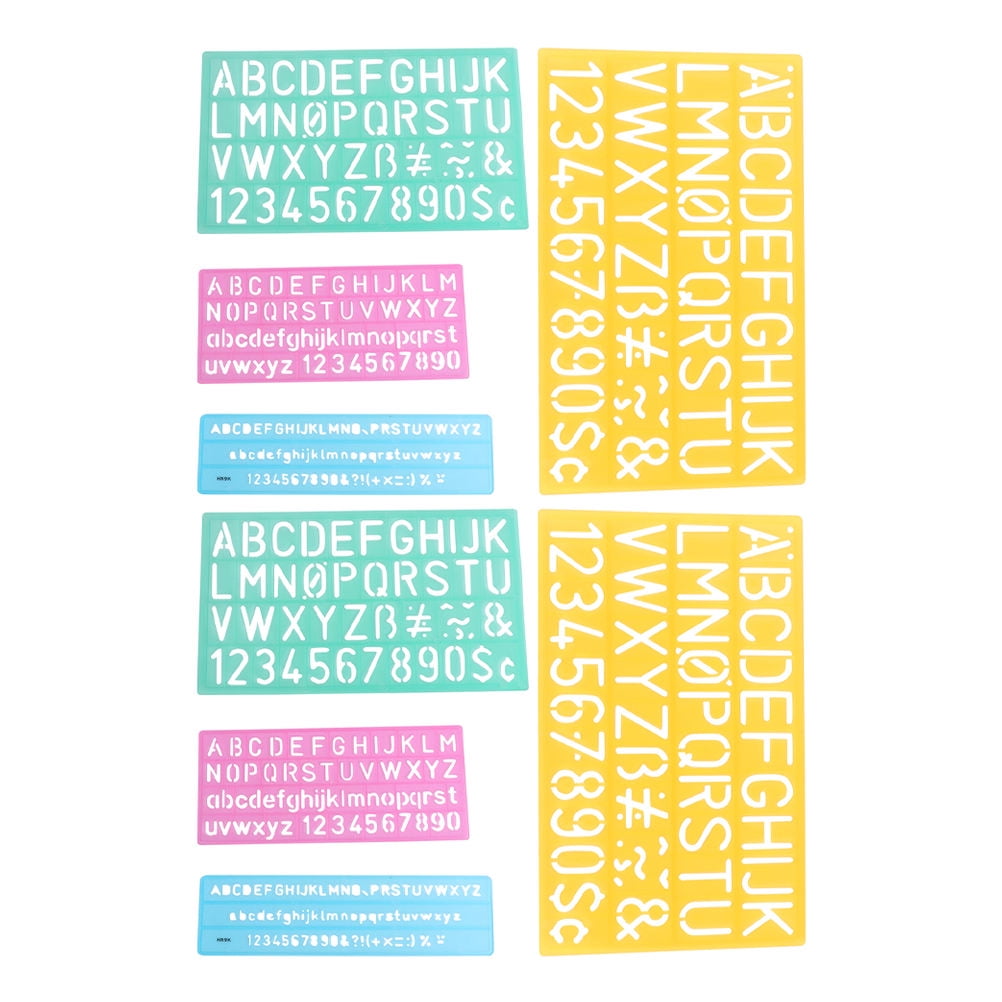 WHAMVOX 2pcs Letter Stencil Sets Letters And Numbers Alphabet Templates ...