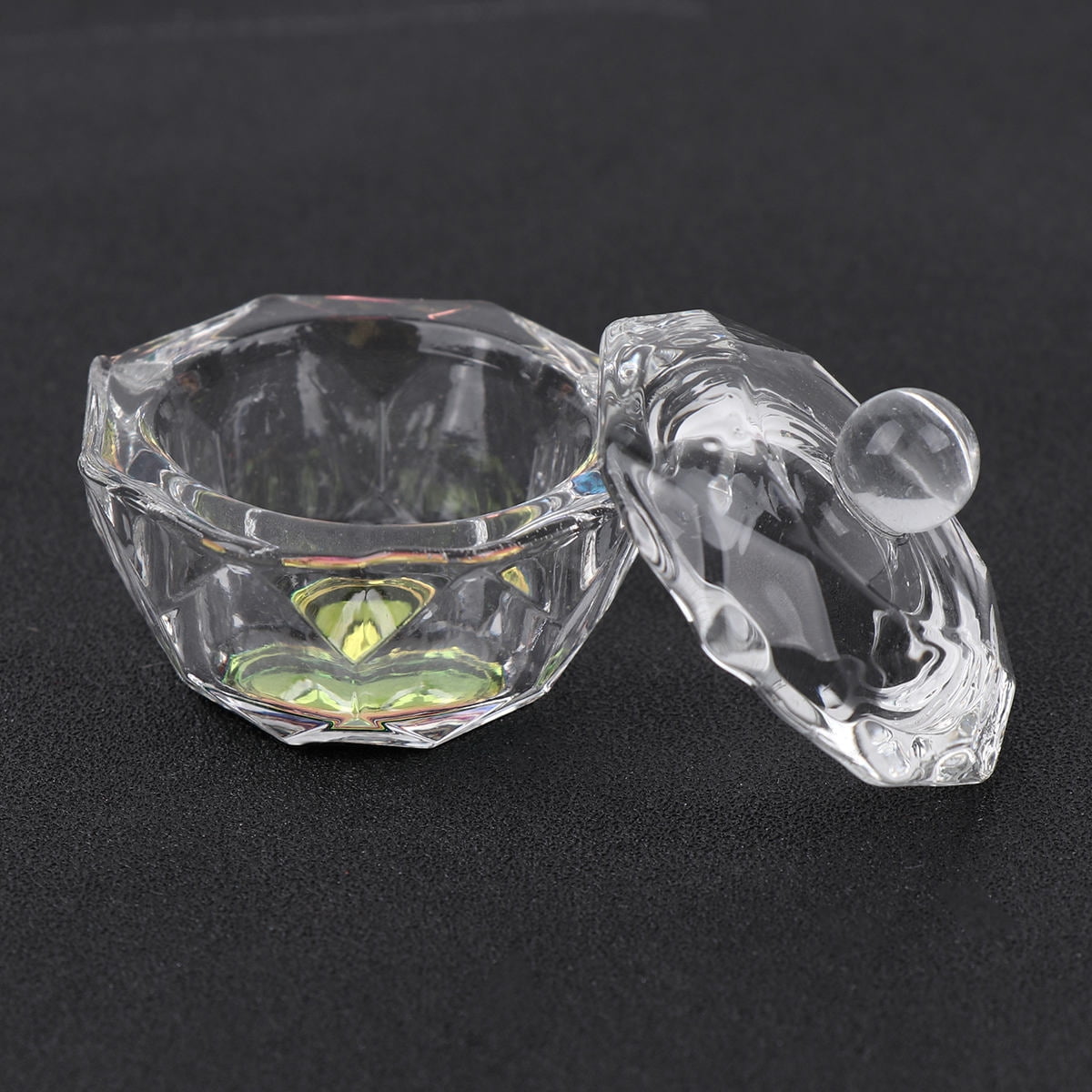 WHAMVOX 2pcs Nail Art Glass Crystal Cup Mini Octagon Glass Small ...