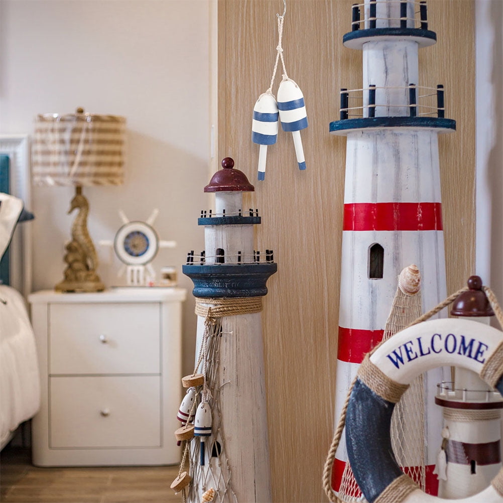 WHAMVOX 2pcs Nautical Themed Decor Vintage Light Blue Decorative ...