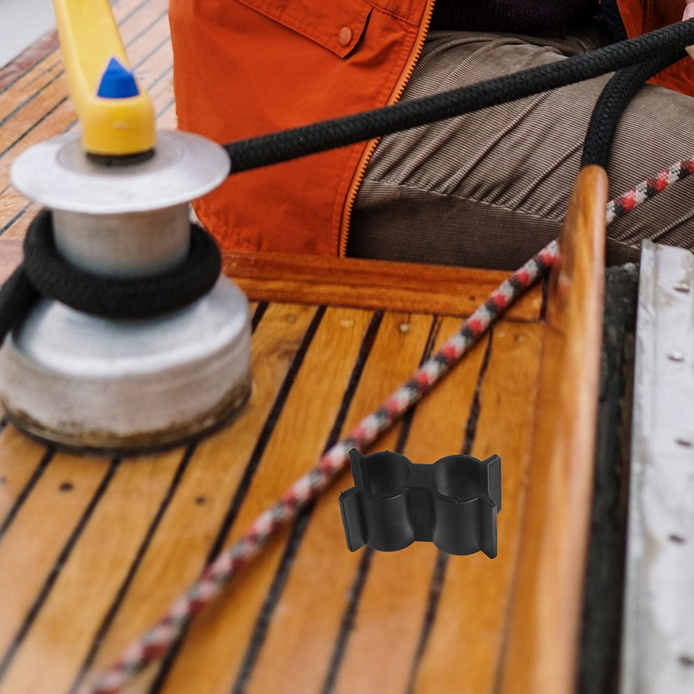 WHAMVOX 2pcs Plastic Double Pipe Clips for Yacht Marine Pipe Clamps ...