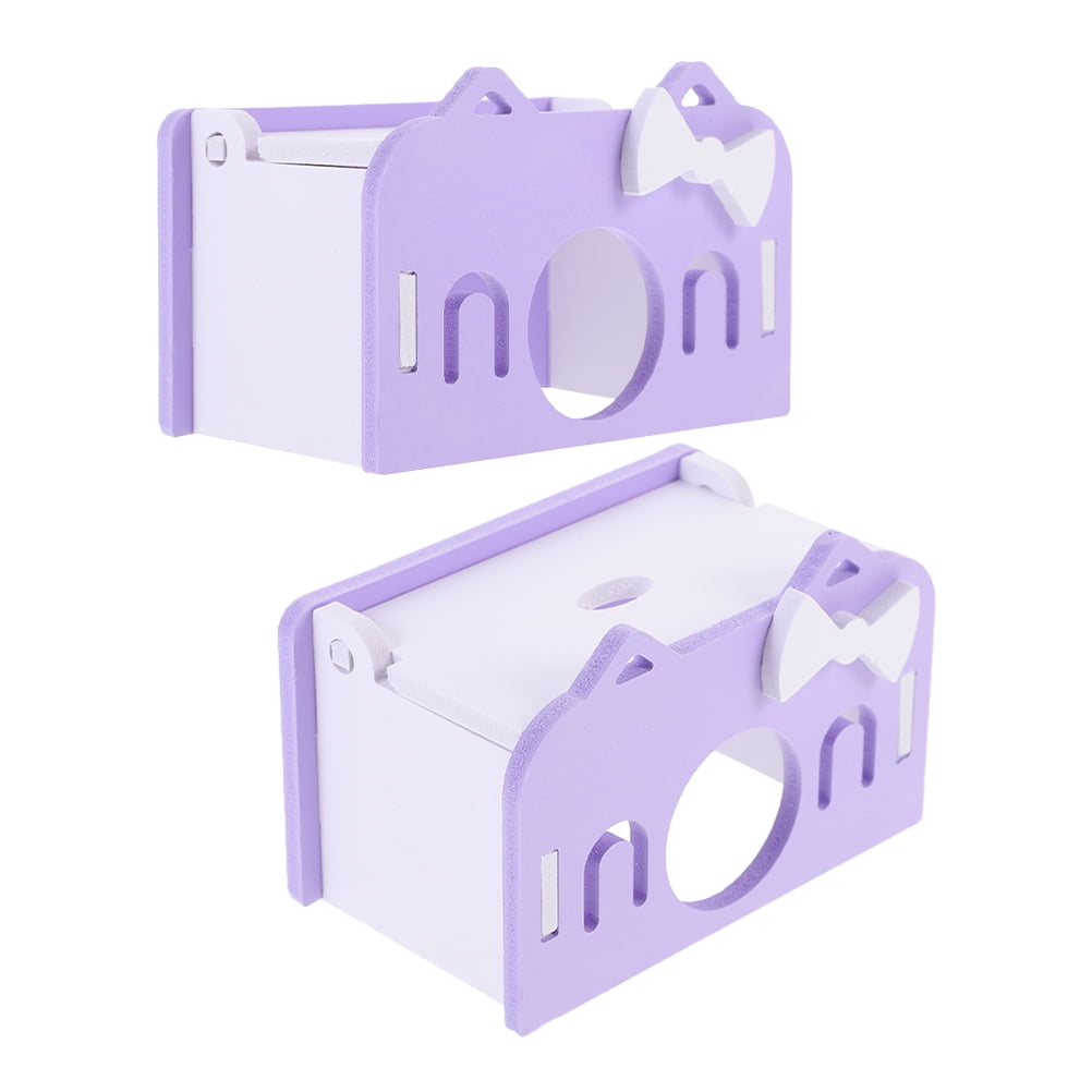 WHAMVOX 2pcs Plastic Hideout Hamster House Cage Accessories Hamster ...