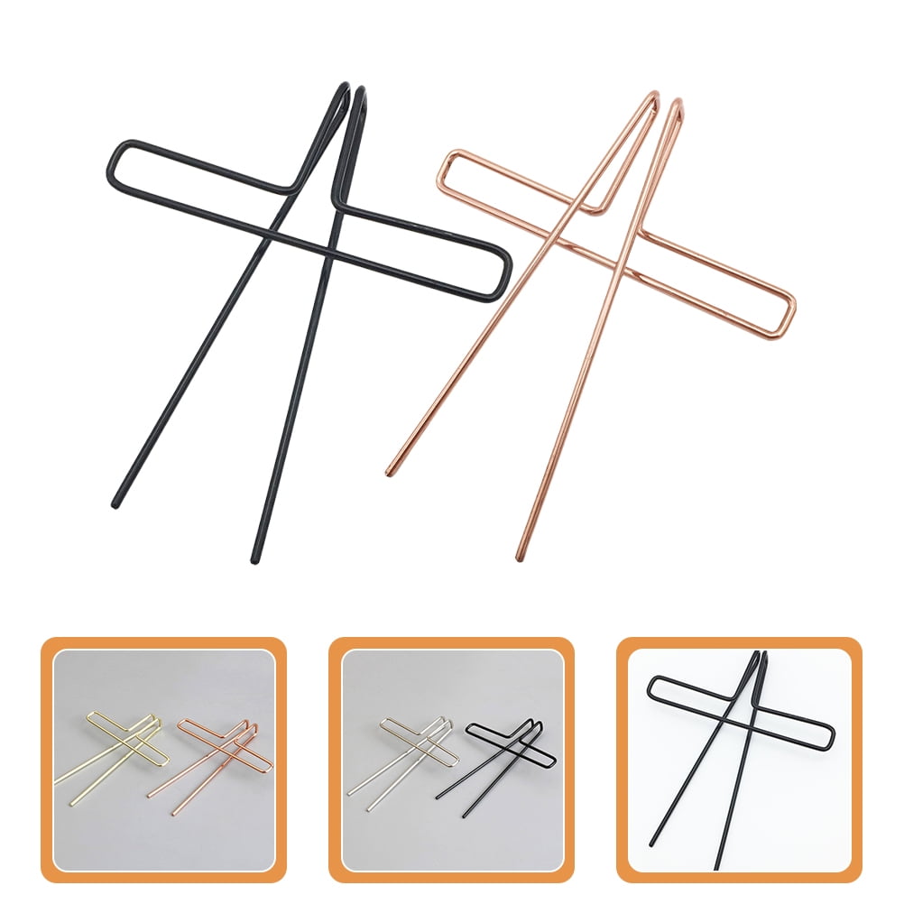 WHAMVOX 2pcs Multipurpose Music Holding Clips Metal Black Sheet Music ...