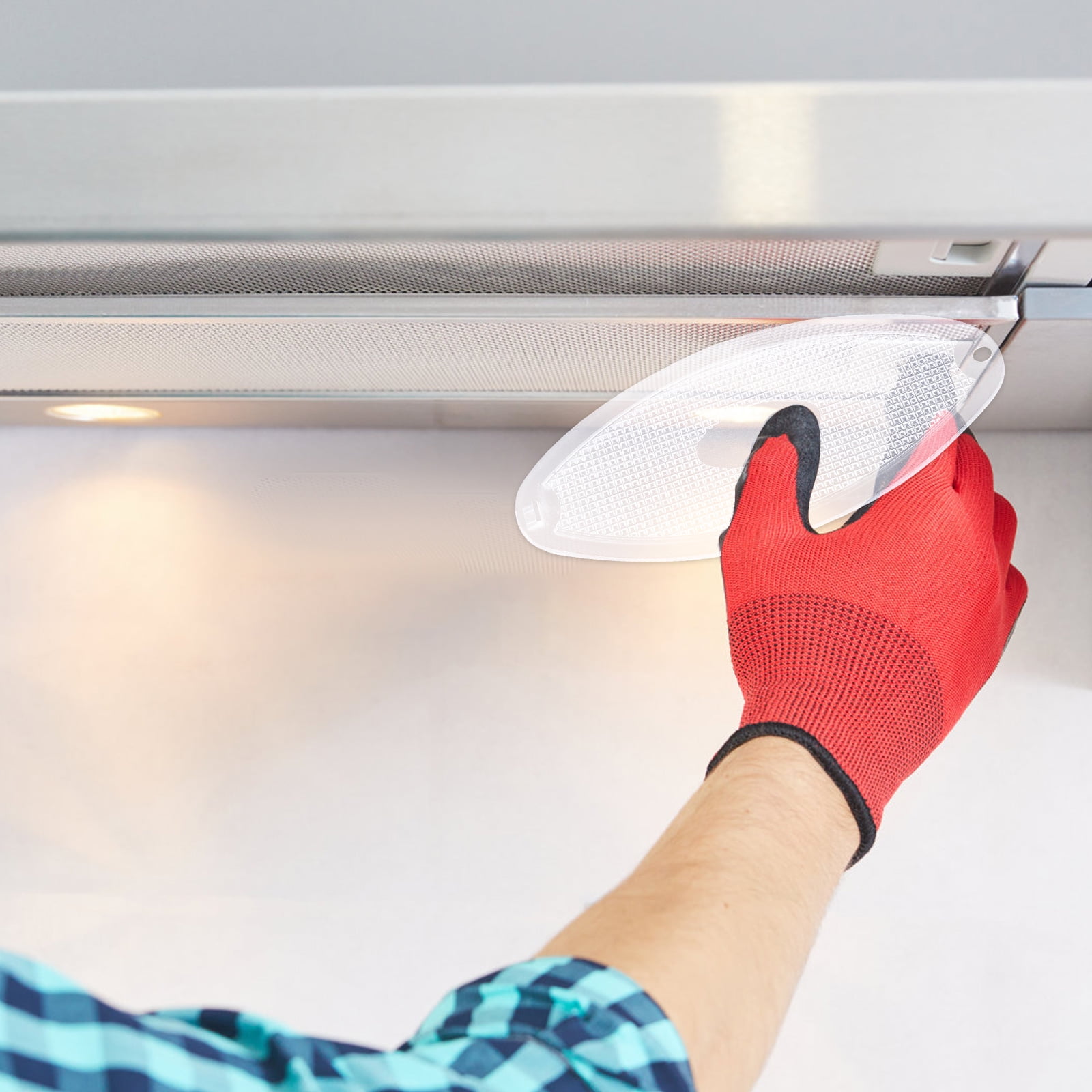 FESTFENDS Range Hood Lamp Cover Transparent 2Pcs 6.7X3.1X0.08In Plastic ...