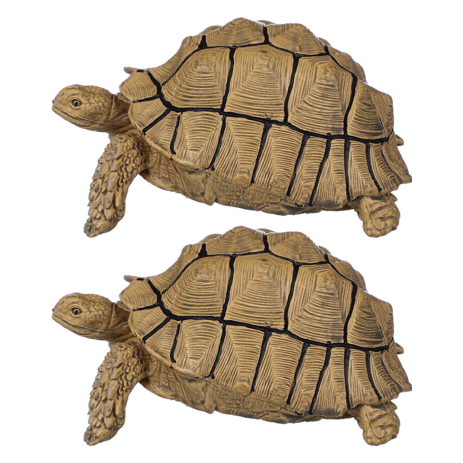 WHAMVOX 2pcs Realistic Tortoise Figurines Garden Decor Realistic Small ...