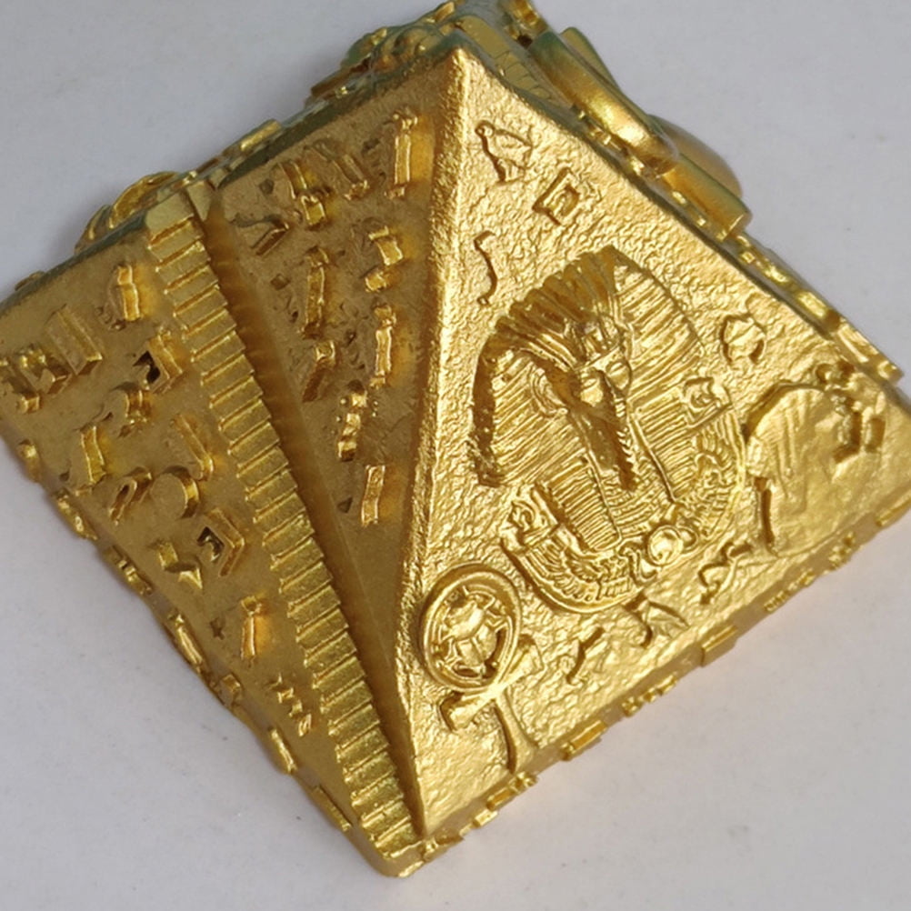 WHAMVOX 2pcs Resin Pharaoh Pyramid Figurine Egyptian Pyramid Statue ...