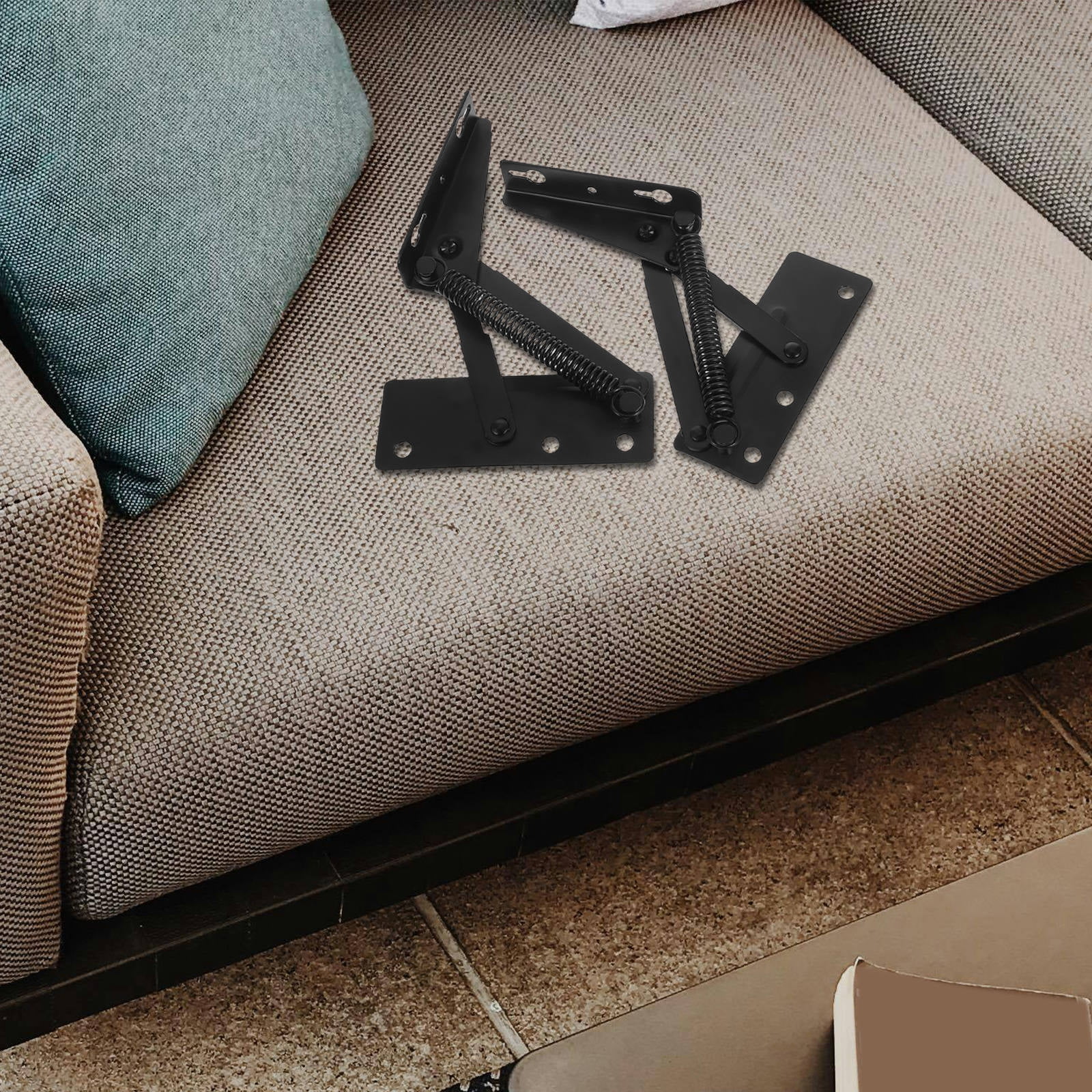 WHAMVOX 2pcs Sofa Bed Accessories Spring-Loaded Bracket Hinged Bed ...