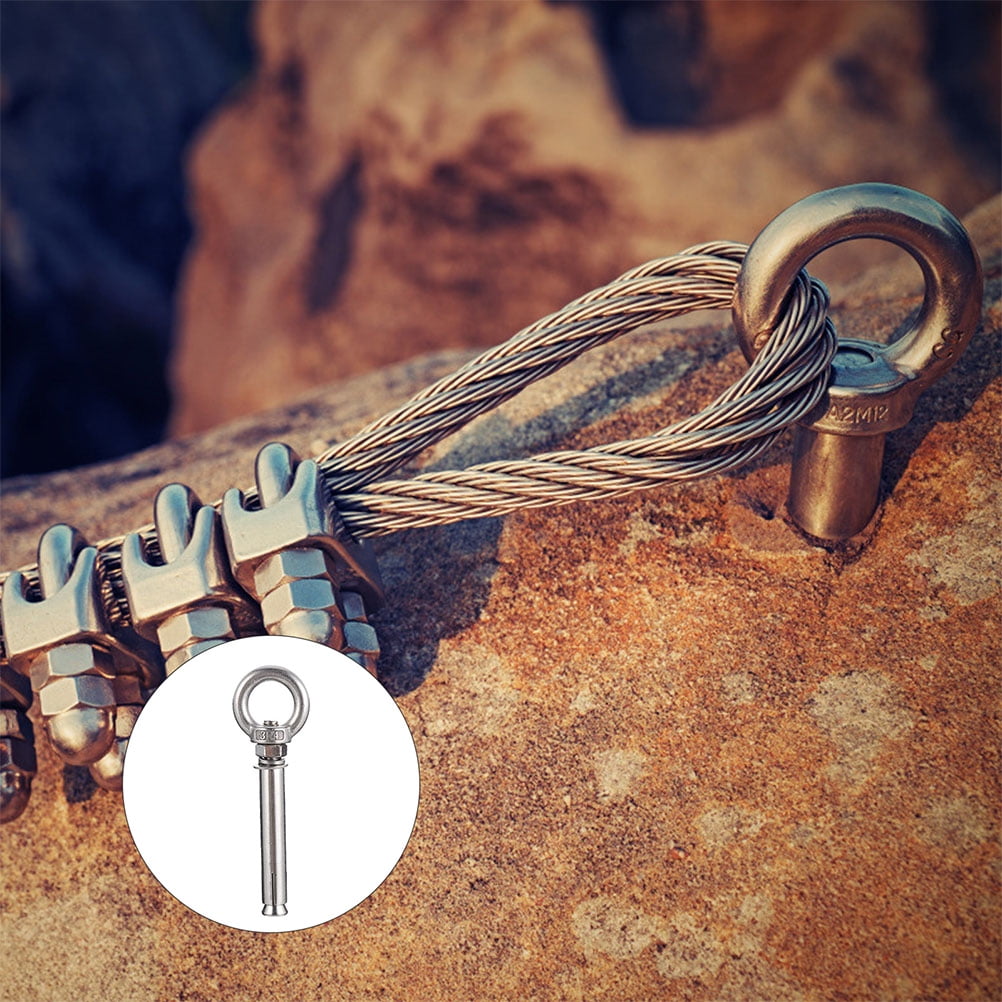 WHAMVOX 2pcs Stainless Eye Bolt Concrete Eye Bolt Anchors Expansion ...