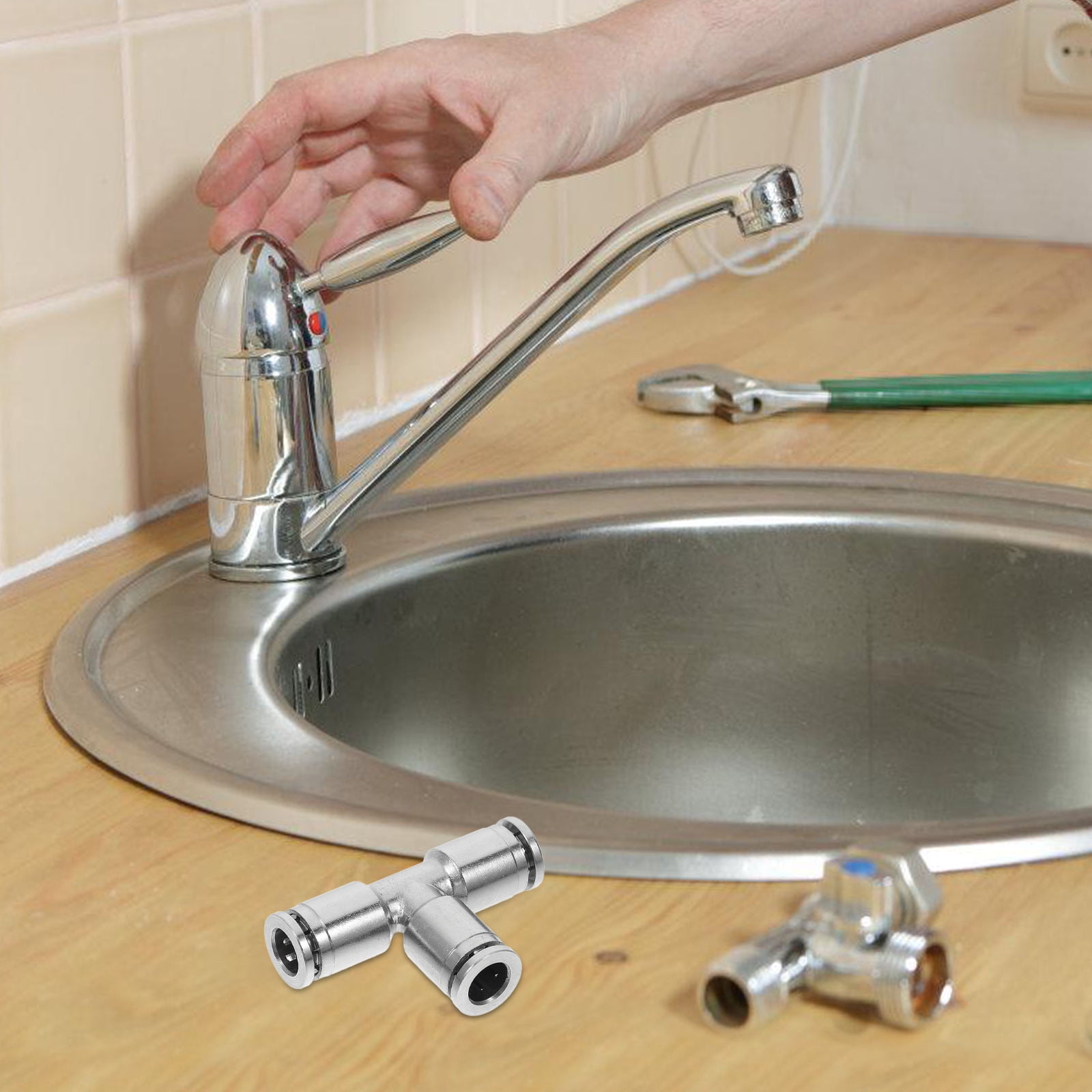 WHAMVOX 2pcs Three Way Air Hose Supply Tee Hose Quick Connector Air ...