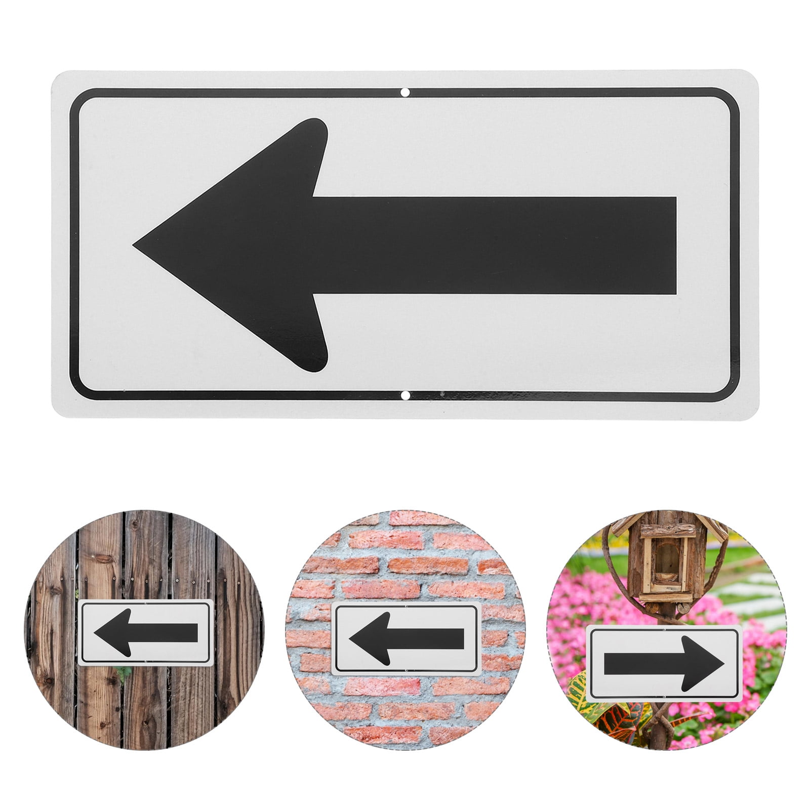 WHAMVOX 2pcs Weatherproof Reflective Arrow Signs Aluminum Direction ...