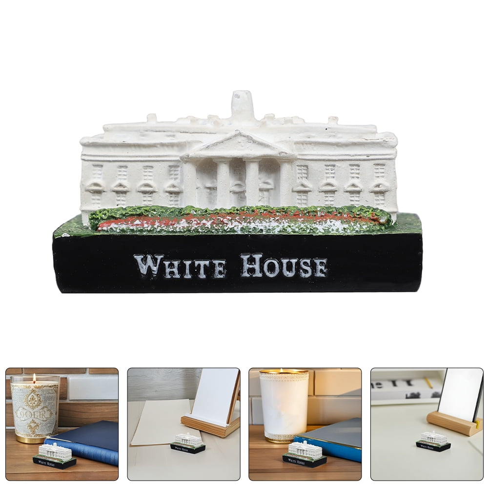 WHAMVOX 2pcs White House Resin Statue Mini Realistic Dc Architectural ...