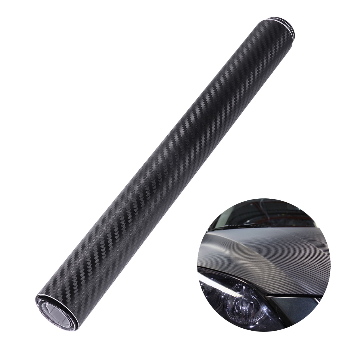 WHAMVOX 3 D Car Sticker Carbon Fiber Tint Wrap Auto Body Tape Black ...