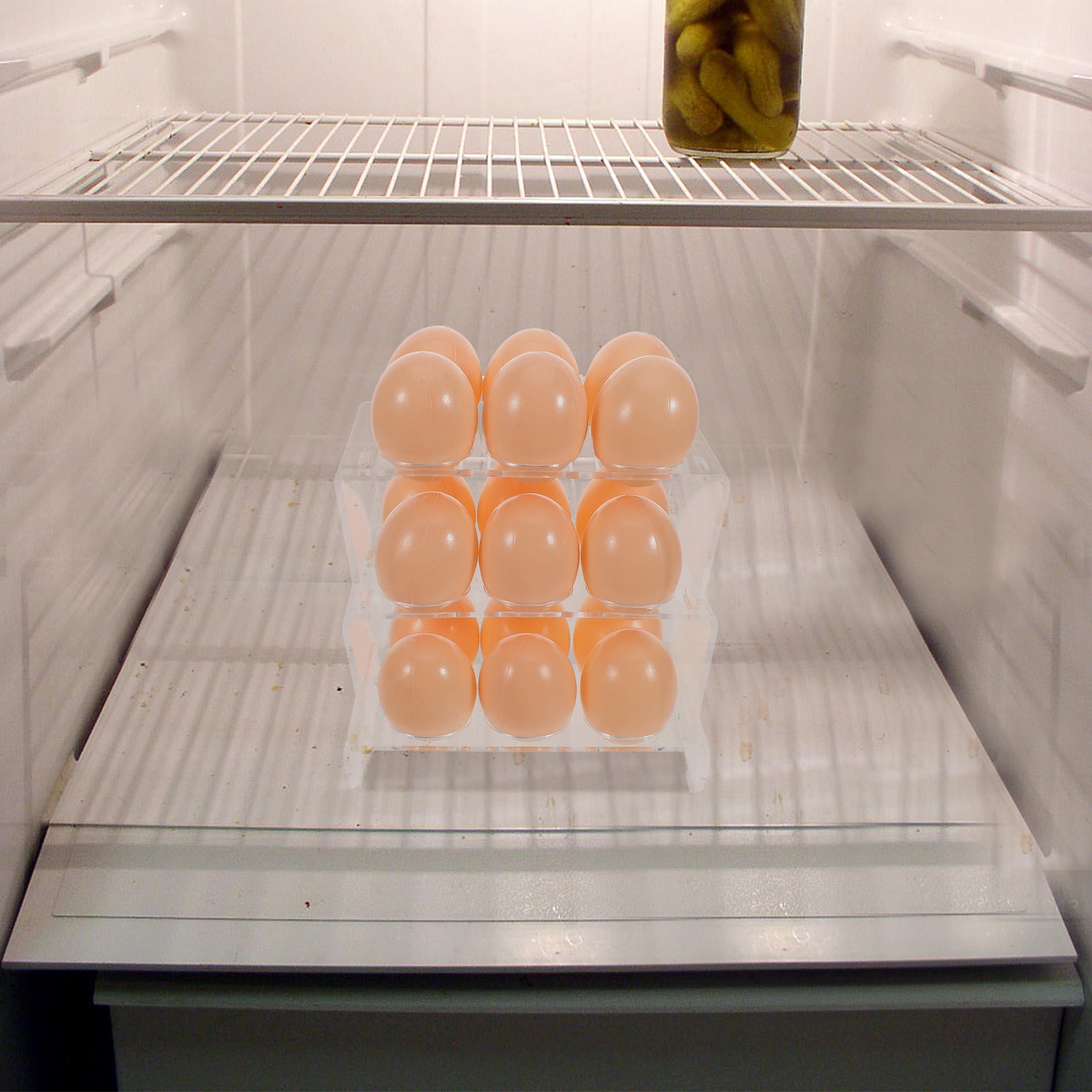 WHAMVOX 3-Layer Egg Storage Tray For Refrigerator Clear Acrylic Egg ...