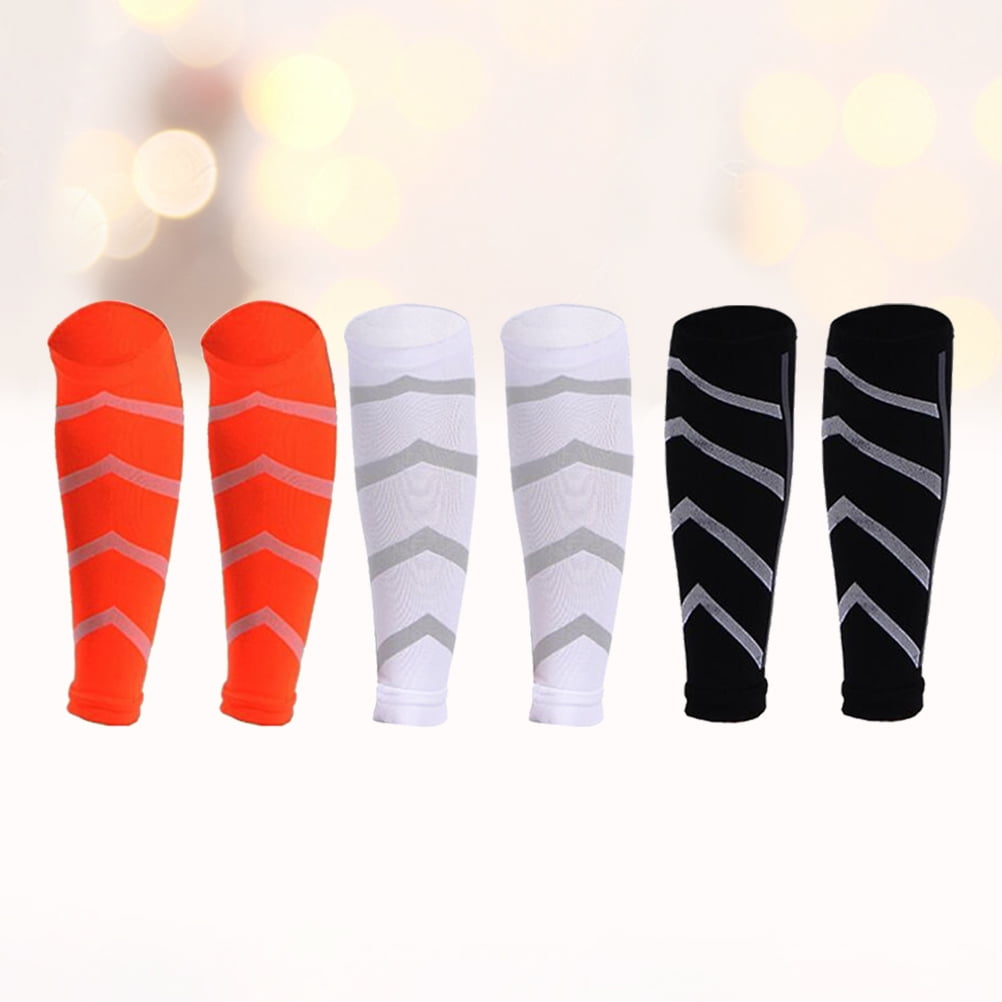WHAMVOX 3 Pairs Calf Compression Sleeves Footless Running Leg Sleeves ...
